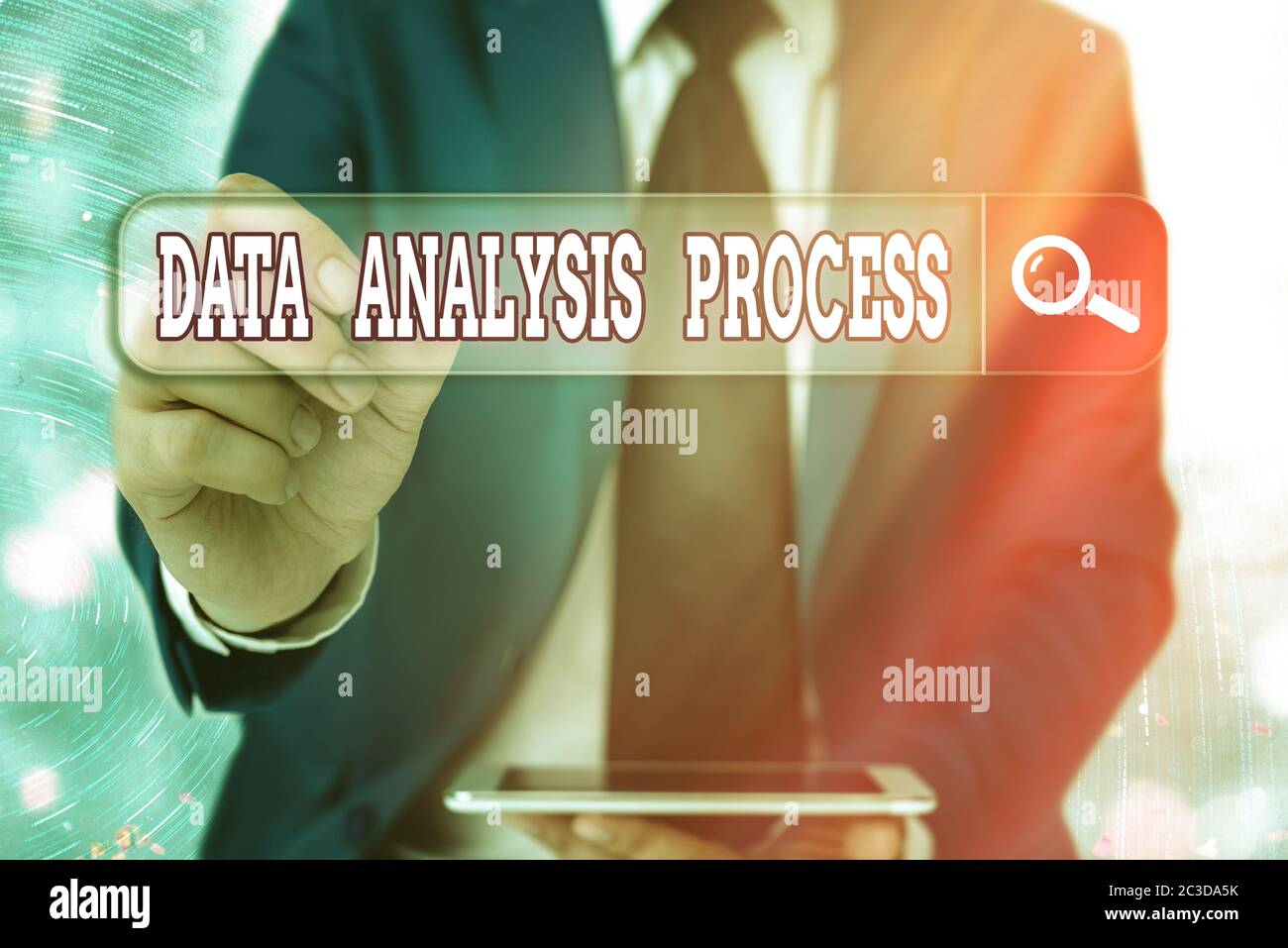 Writing note showing Data Analysis Process. Business concept for build ...