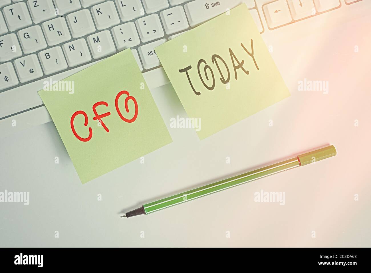 Writing note showing Cfo. Business concept for chief financial officer ...