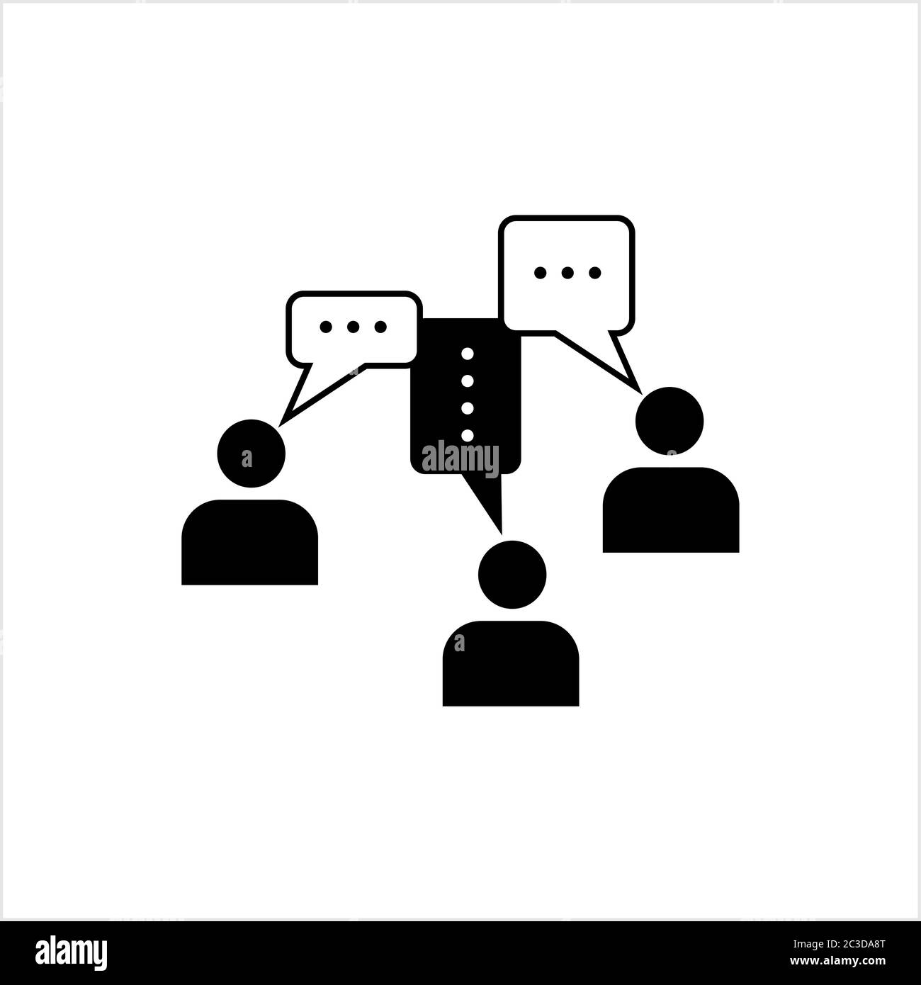 Communication Icon, Business, Social Communication Icon Vector Art ...