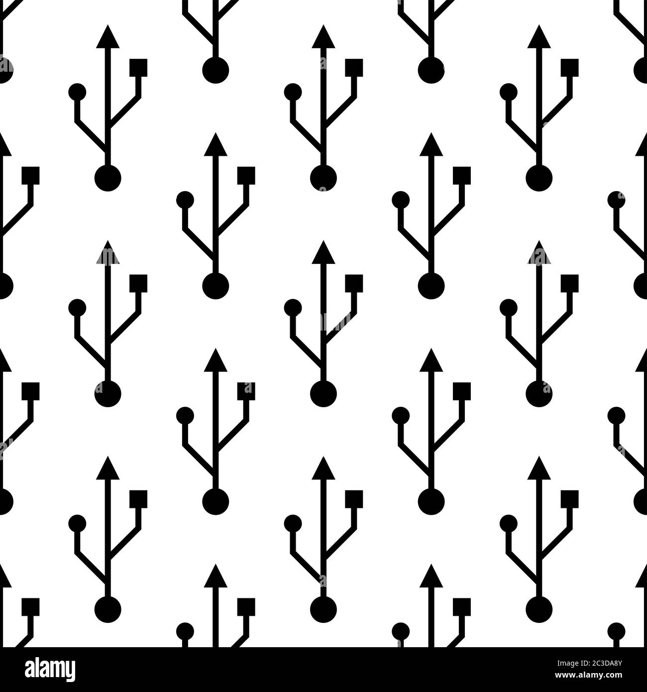 Usb Icon Seamless Pattern, Universal Serial Bus Design Vector Art ... Usb Icon Seamless Pattern, Universal Serial Bus Design Vector Art ...