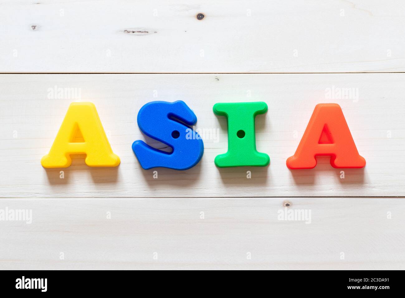 Letter block in word asia on white wood background Stock Photo - Alamy