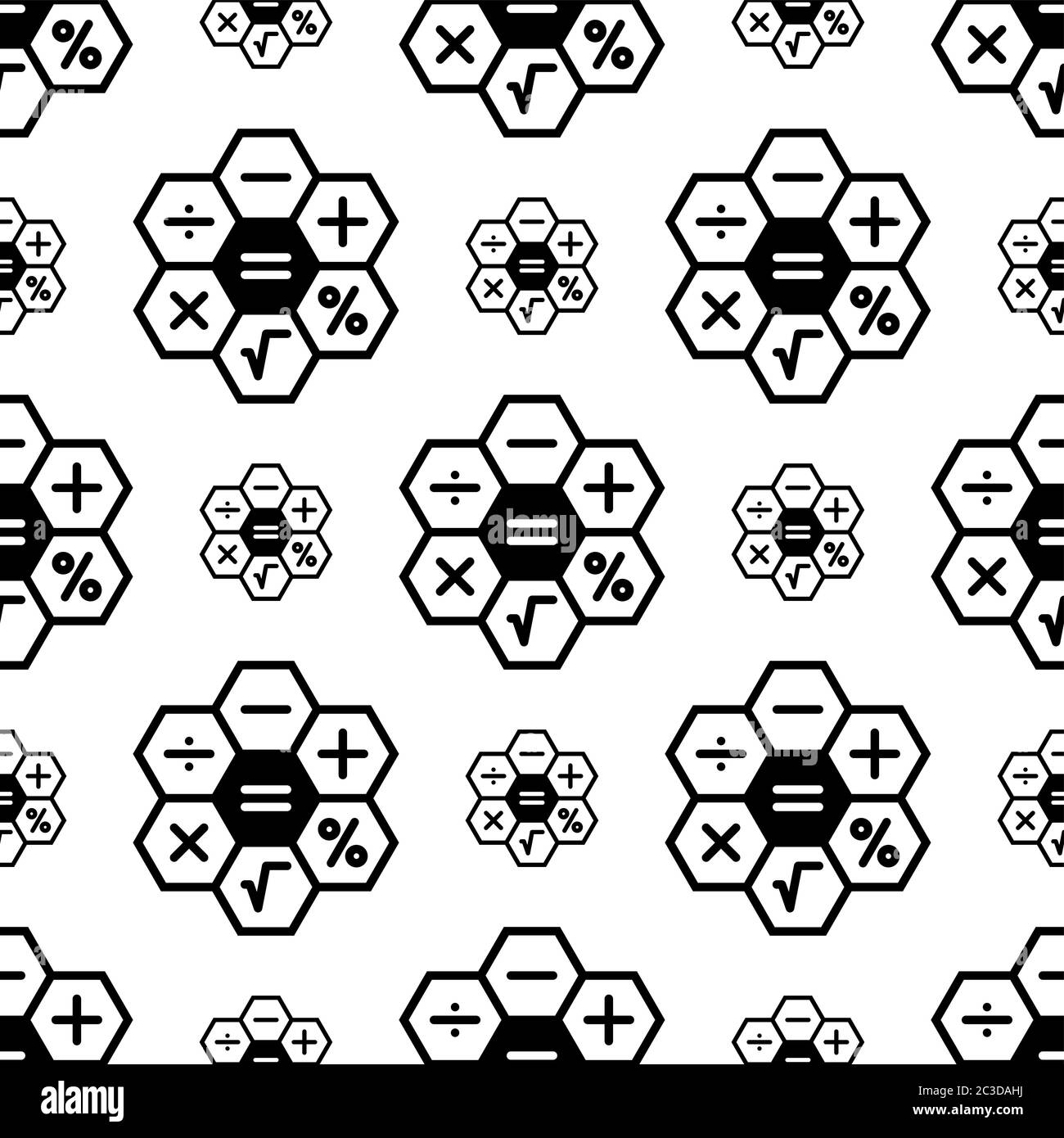 Calculator Icon Seamless Pattern, Calculator Keypad Sign Vector Art ...