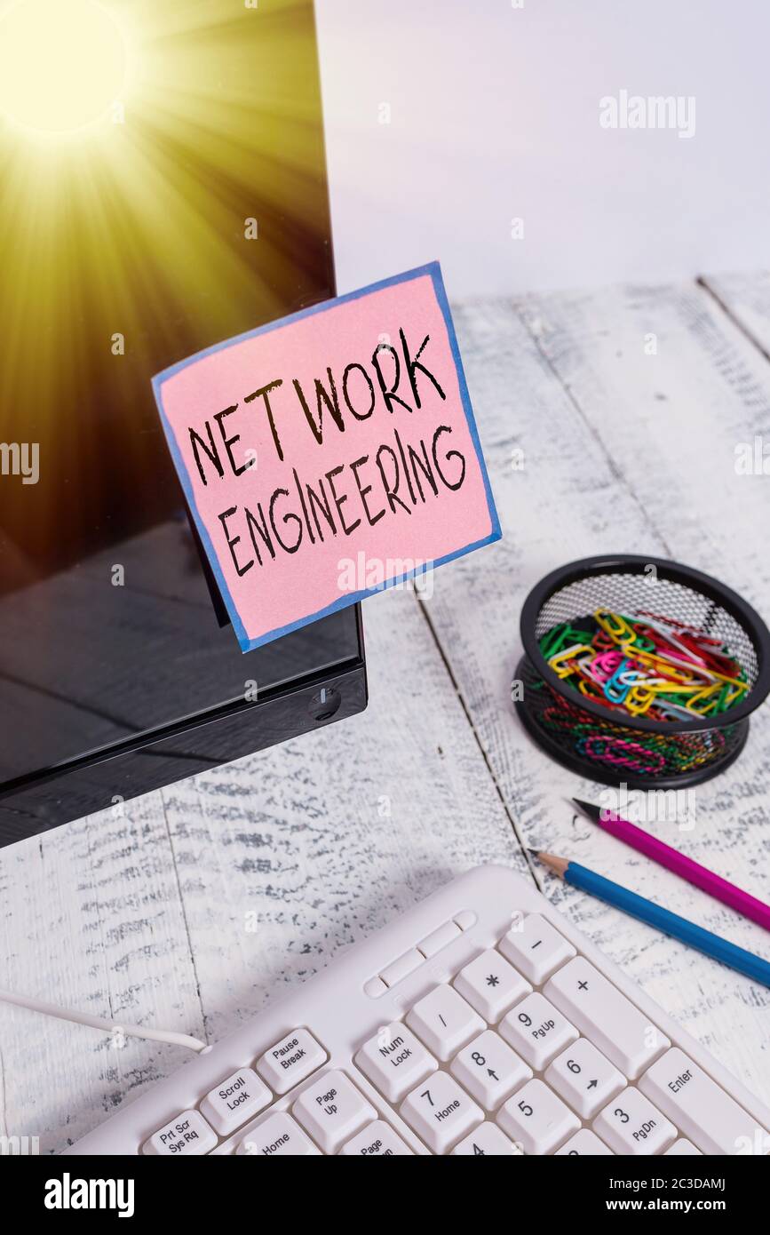 Handwriting text Network Engineering. Conceptual photo professional who has the skills to ...