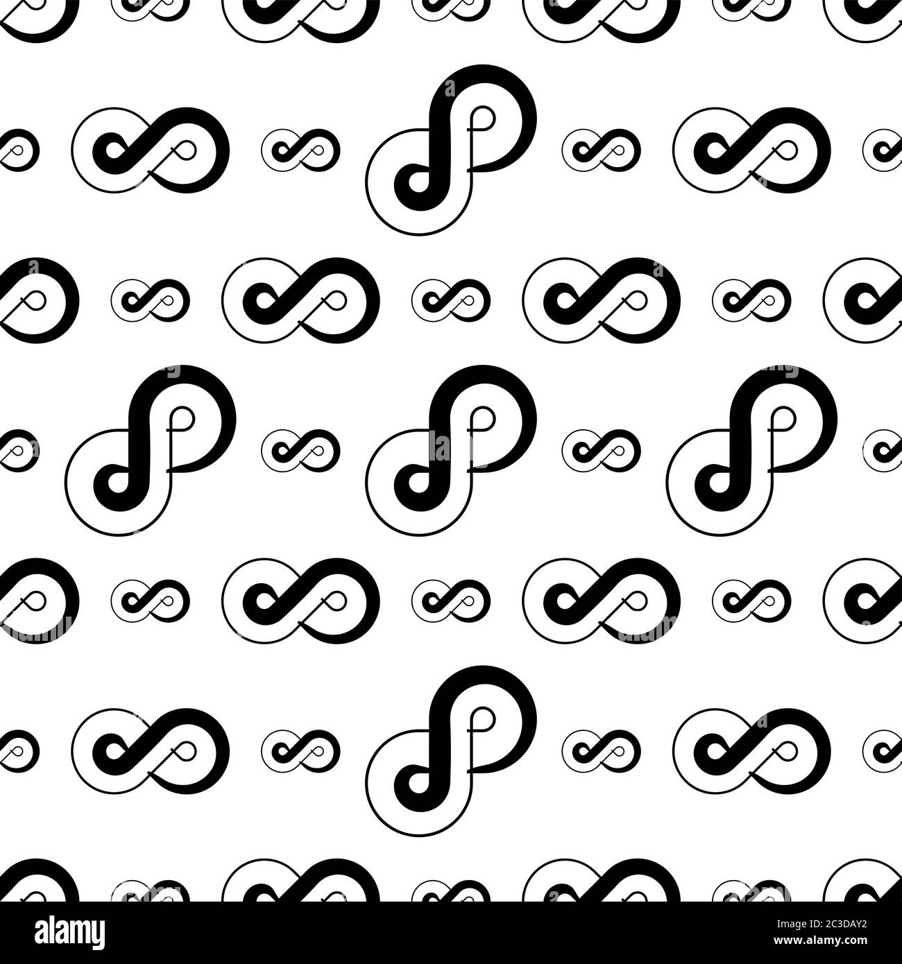 Infinity Sign Icon Seamless Pattern Vector Art Illustration Stock ...