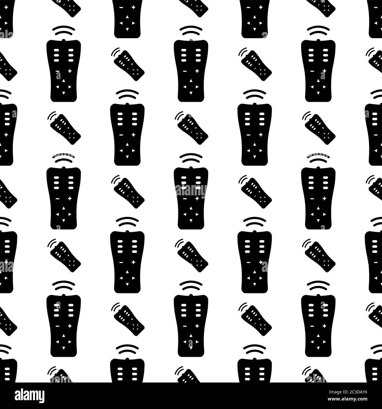Remote Icon Seamless Pattern, Remote Vector Art Illustration Stock ...