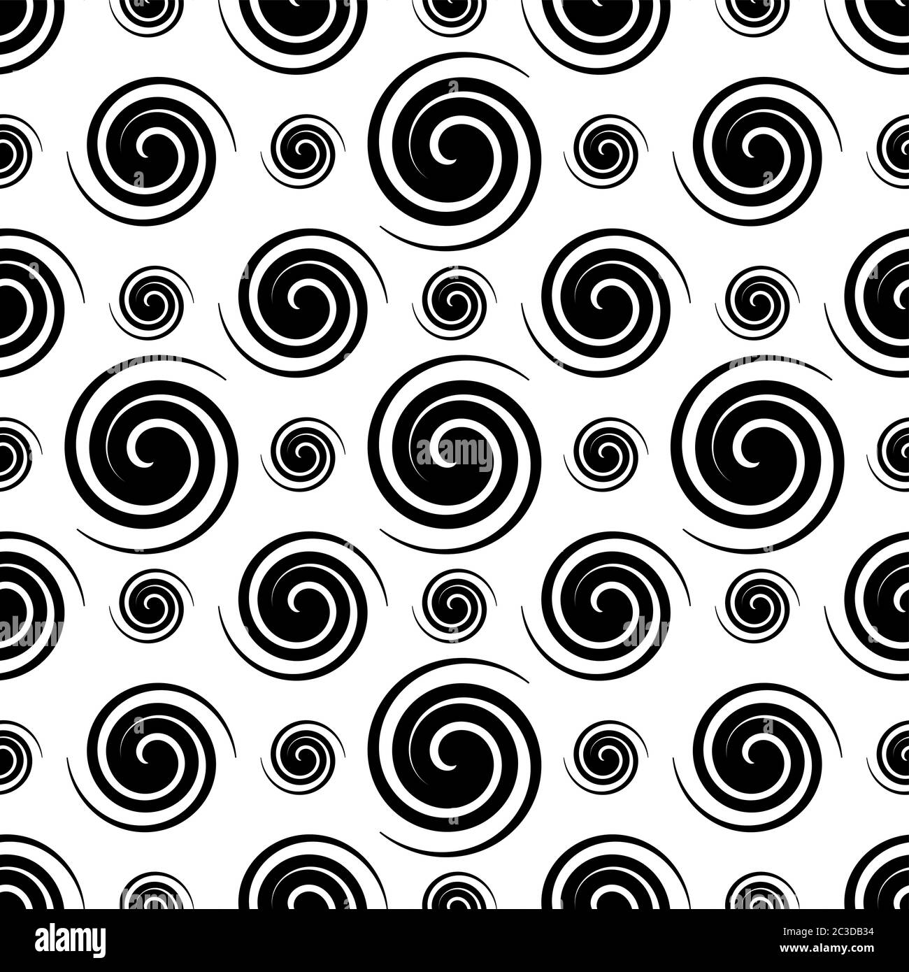 Spiral Design Seamless Pattern, Spiral Vector Art Illustration Stock ...