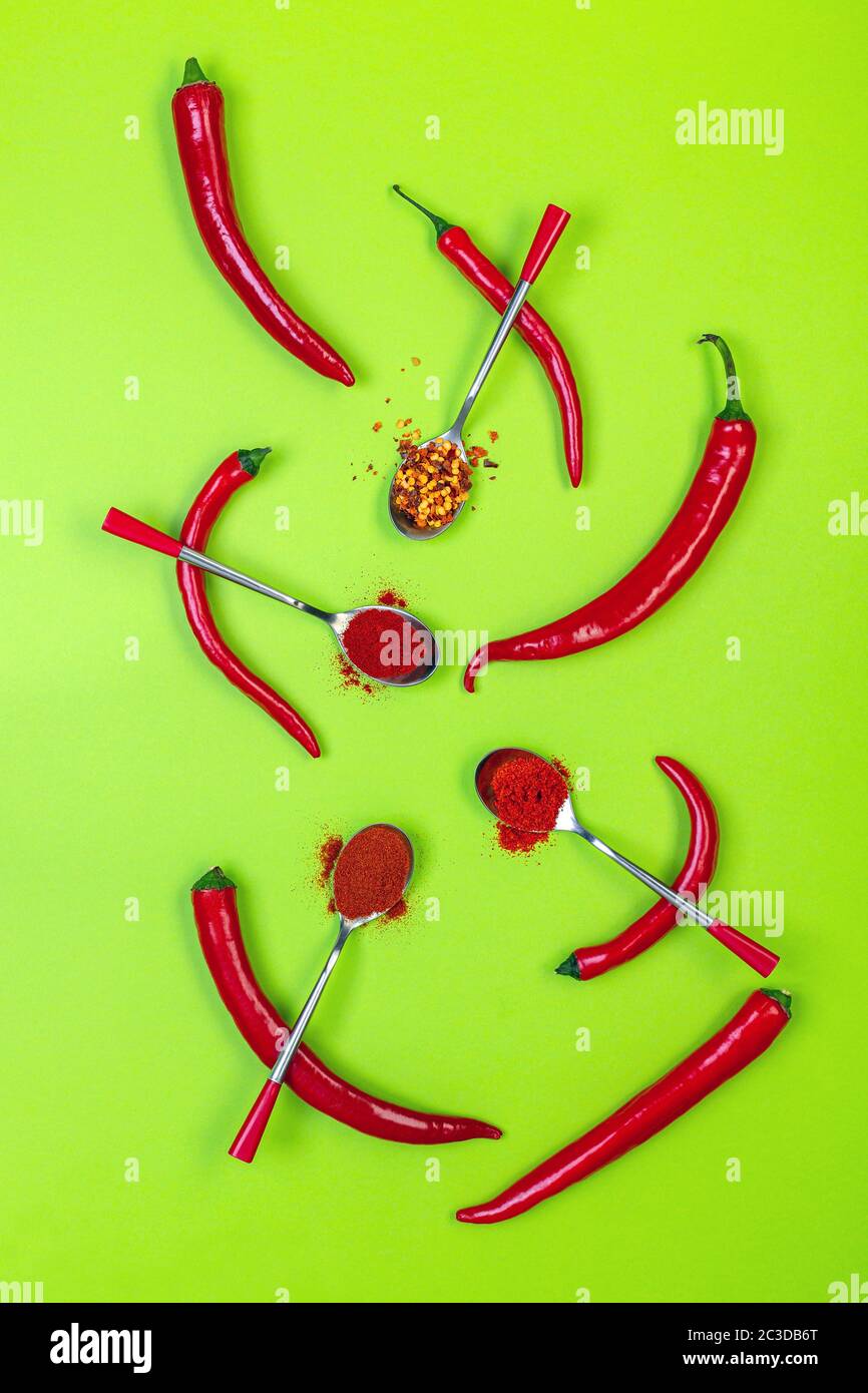 Different types of red hot pepper Stock Photo - Alamy