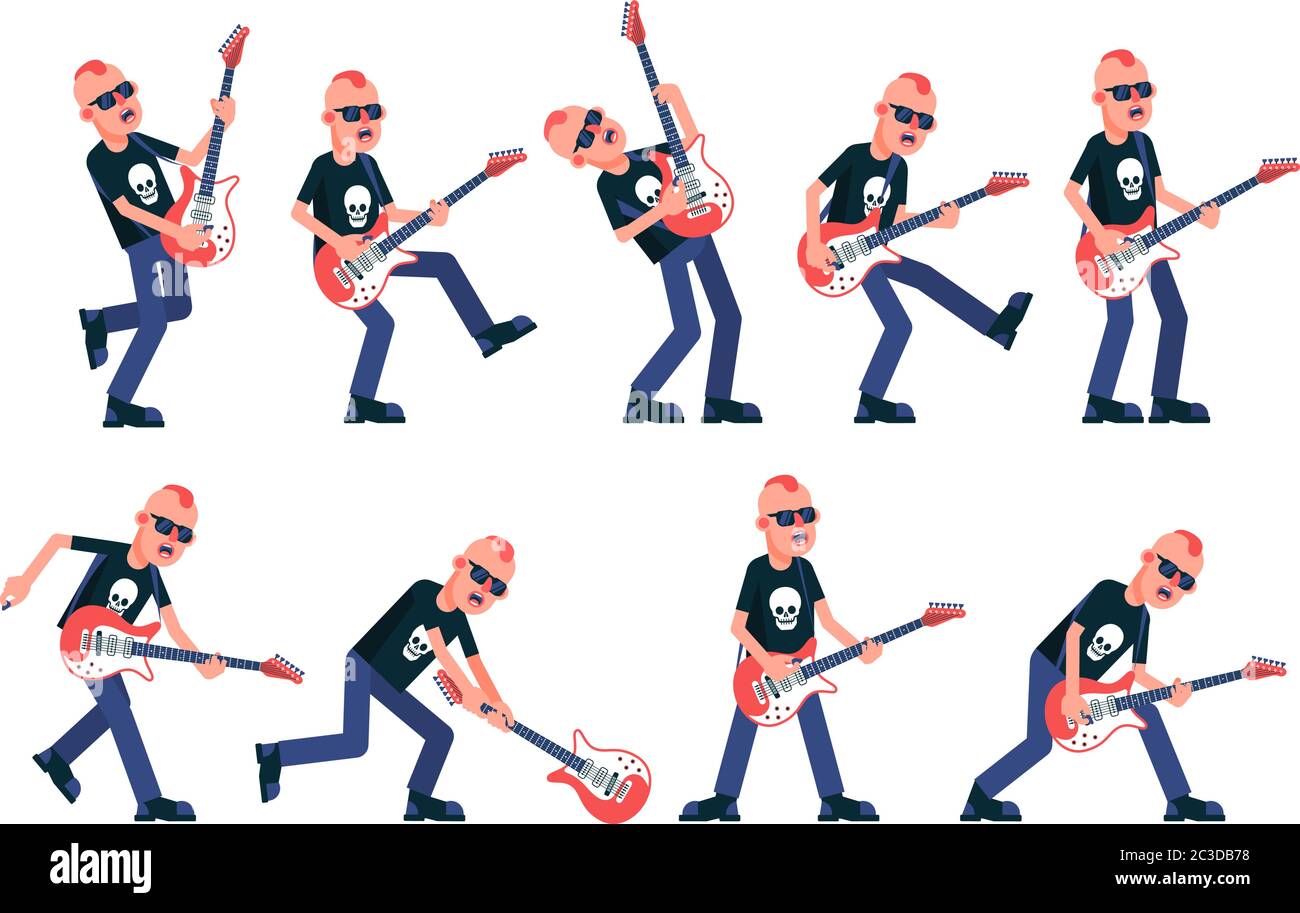 Cartoon rock band hi-res stock photography and images - Alamy