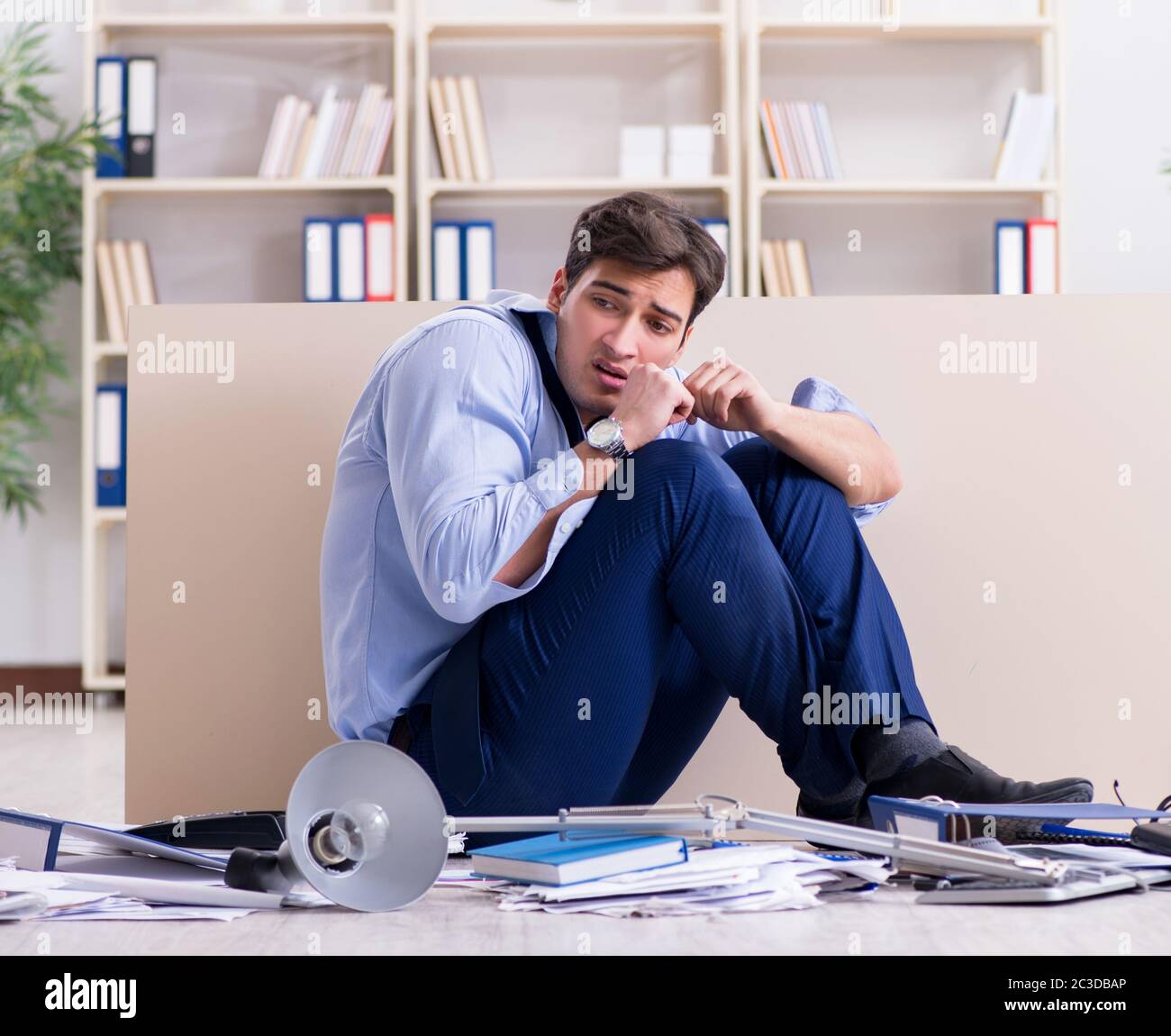 Angry businessman frustrated with too much work Stock Photo - Alamy