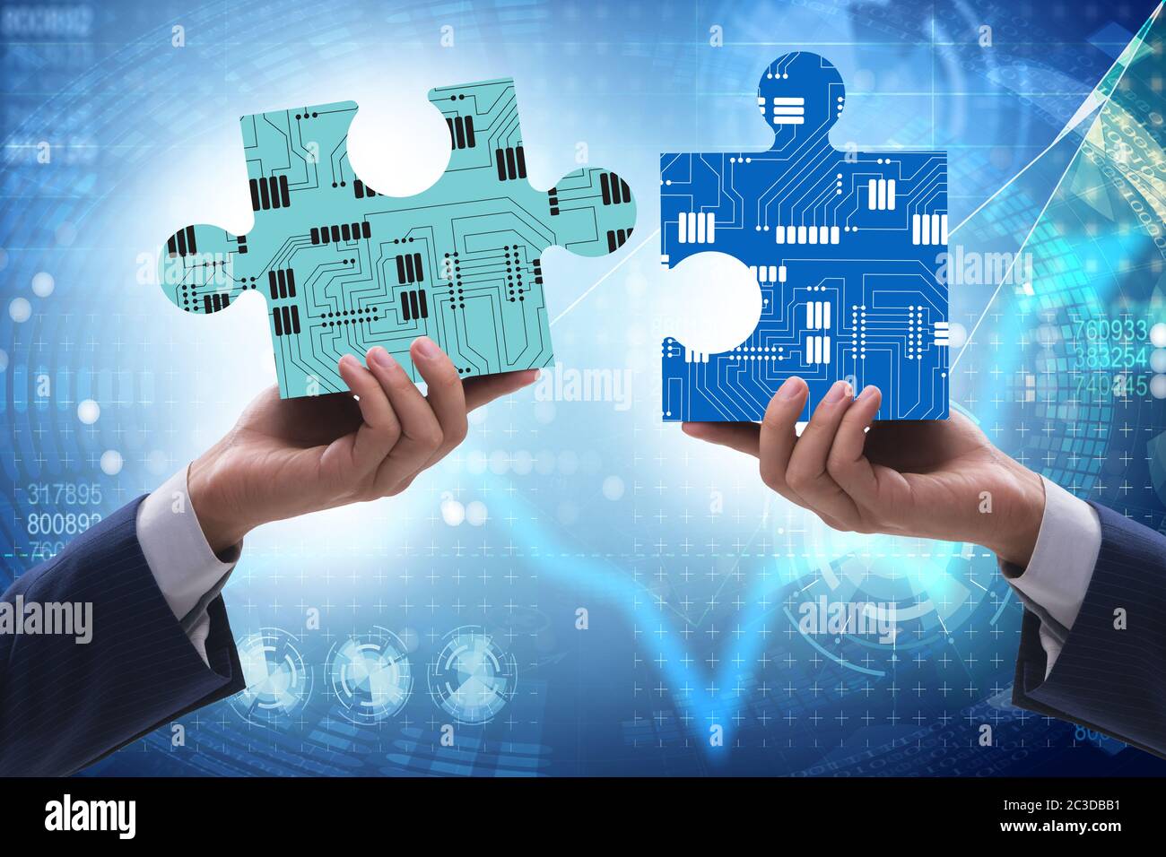 Digital transformation concept with jigsaw puzzle Stock Photo - Alamy
