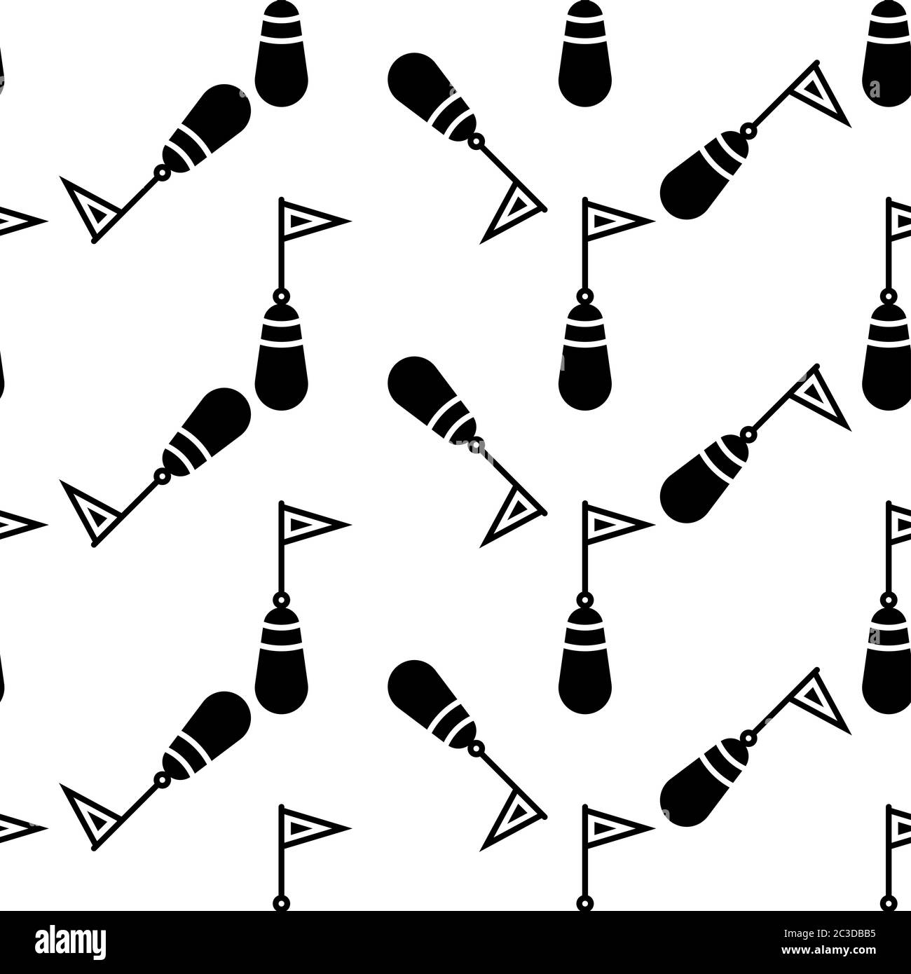 Buoy Icon Seamless Pattern, Float Buoy Icon Vector Art Illustration ...