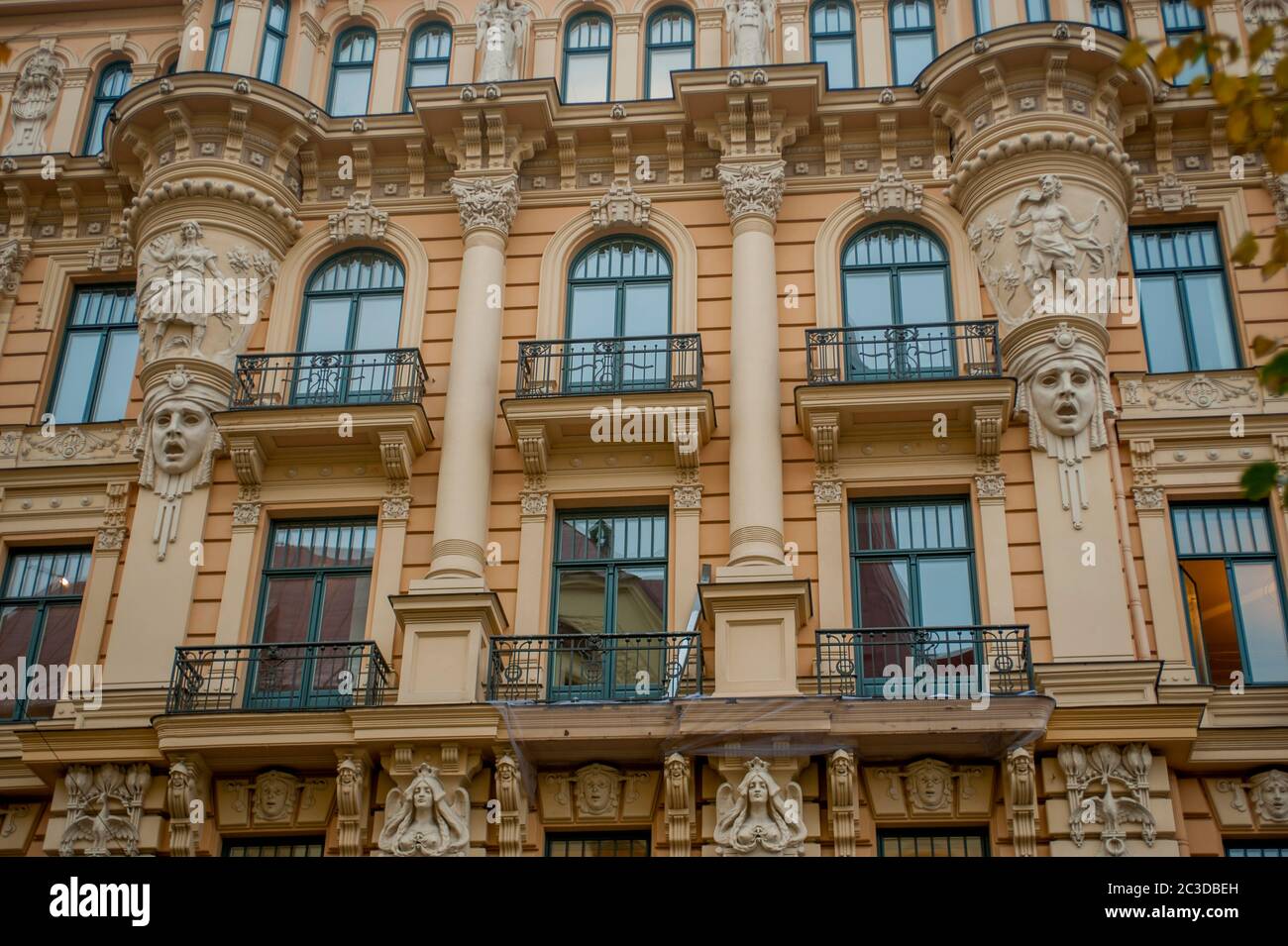 Detail of a house in Art Nouveau style (Jugendstil) architecture by ...
