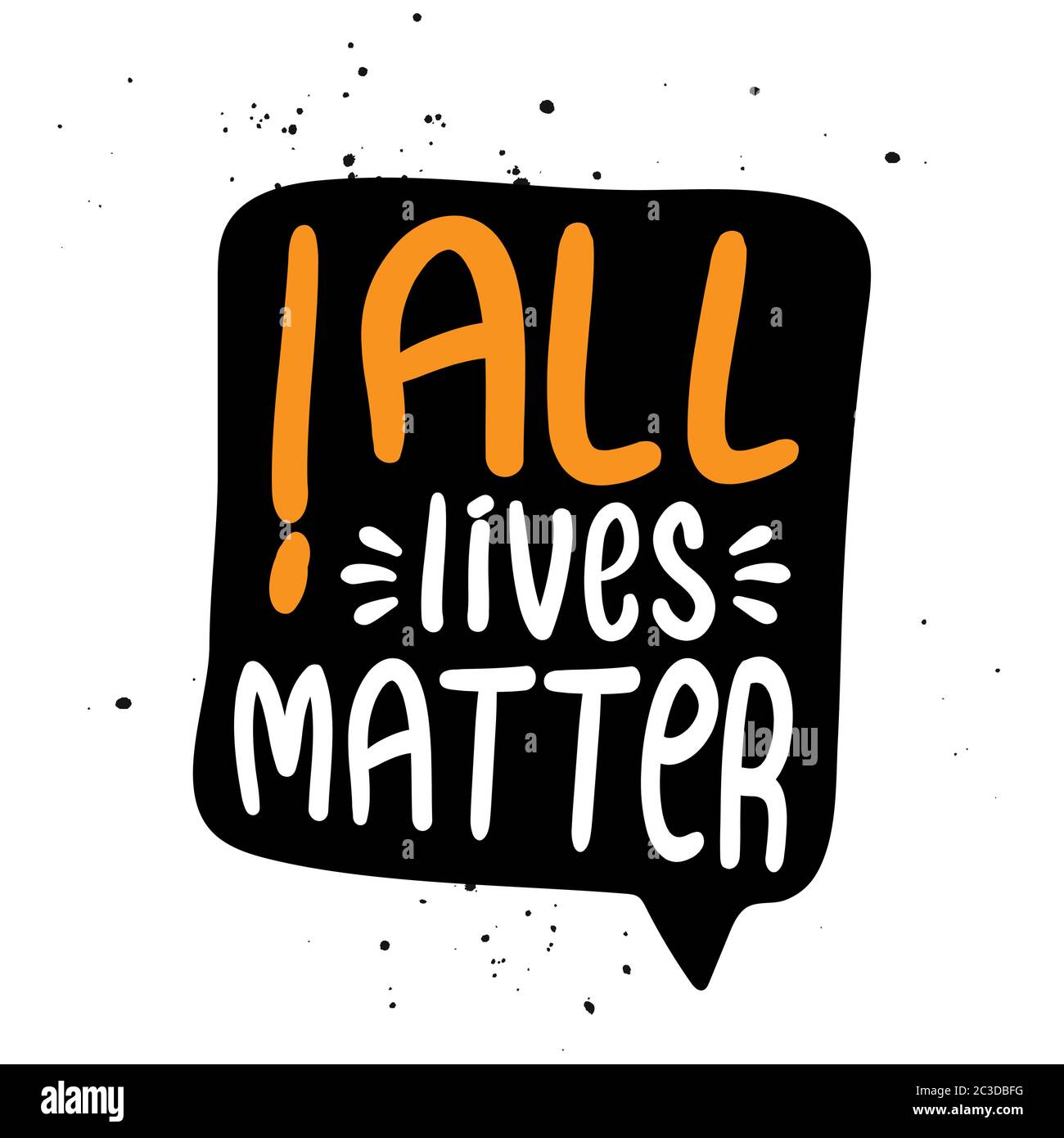 All lives matter - stop racism, lovely slogan against discrimination ...