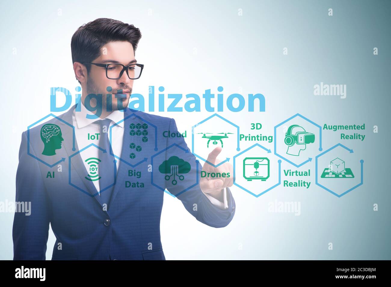 Digital transformation and digitalization technology concept Stock ...