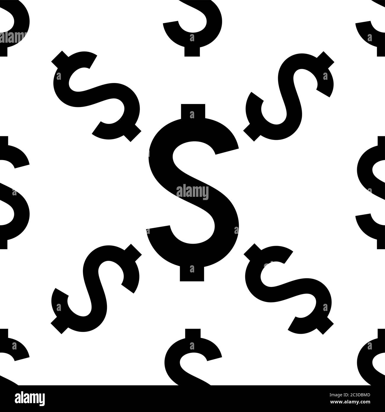 Dollar Sign Seamless Pattern Vector Art Illustration Stock Vector Image ...