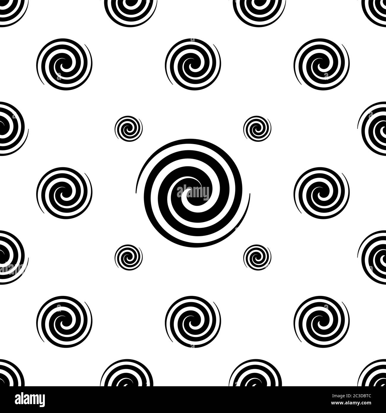 Spiral Design Seamless Pattern, Spiral Vector Art Illustration Stock ...