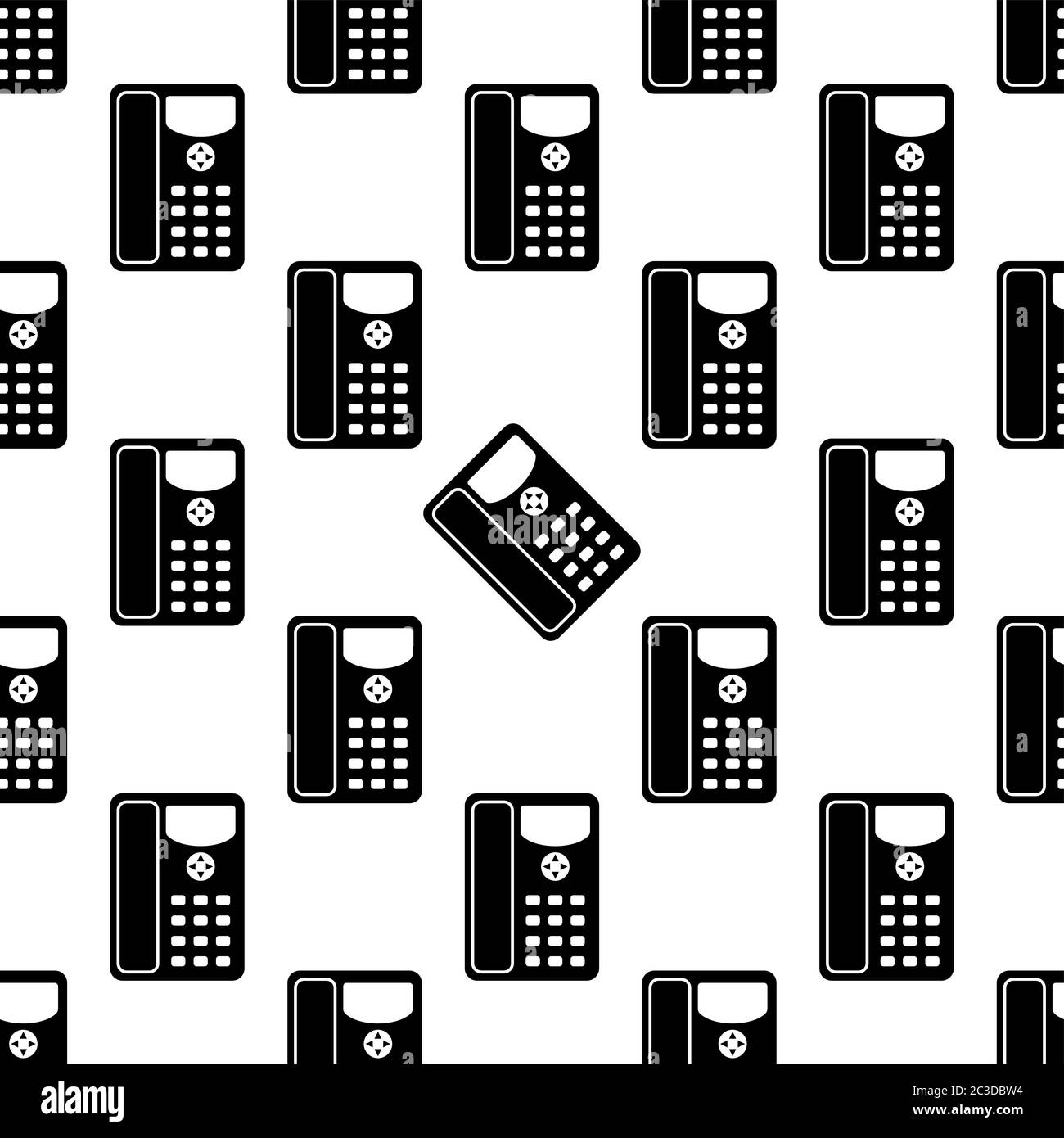 Telephone Icon, Phone Seamless Pattern Vector Art Illustration Stock ...