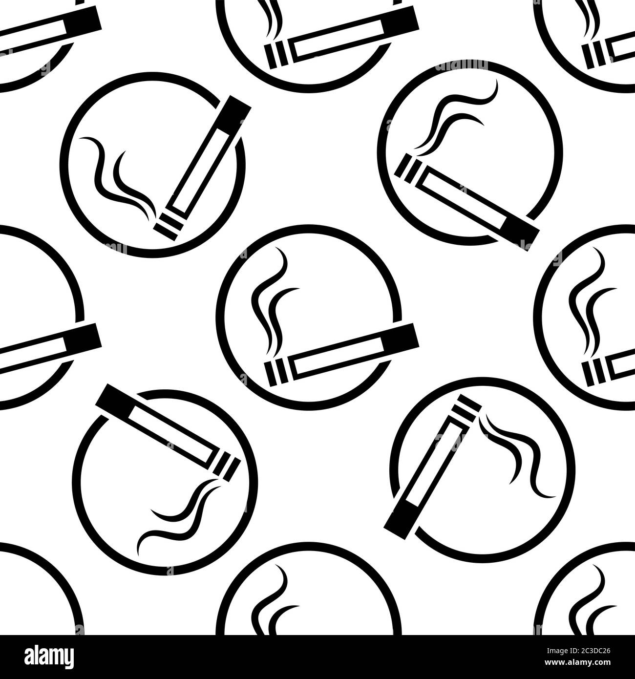 Cigarette Icon Seamless Pattern, Cigarette Vector Art Illustration ...