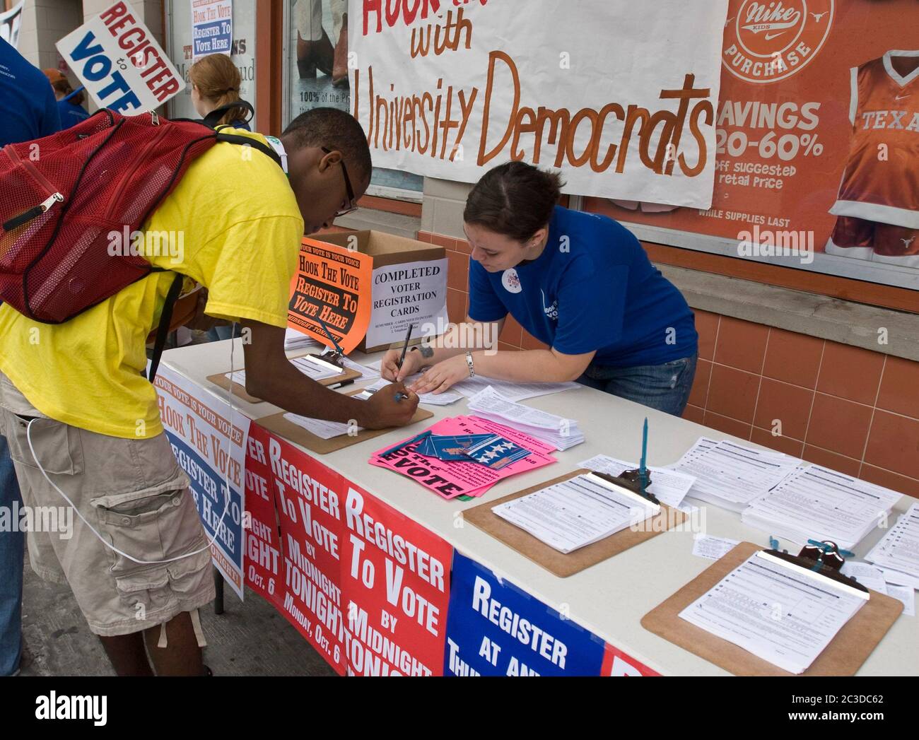 Election volunteer young man hi-res stock photography and images - Alamy