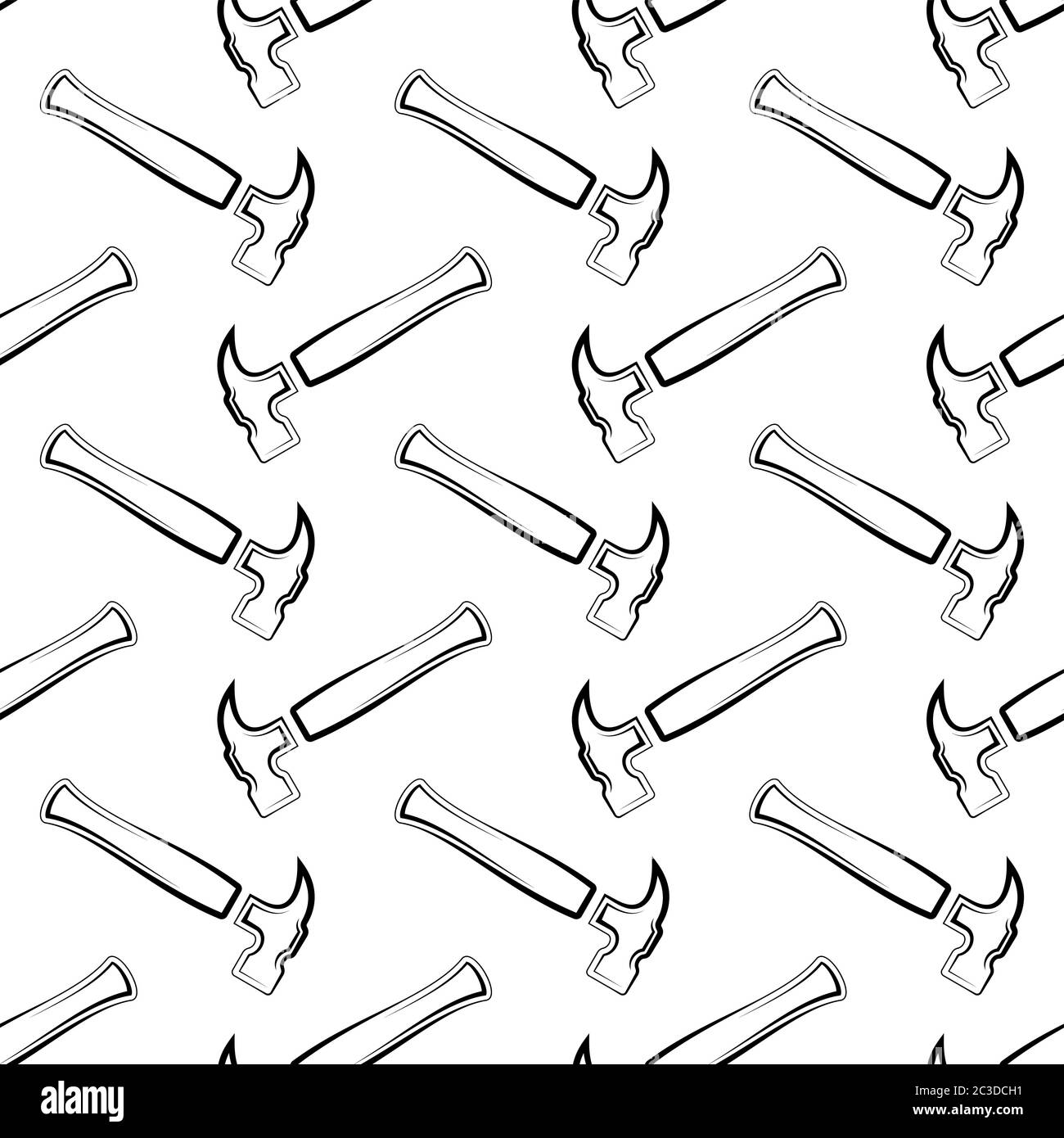Hammer Icon Seamless Pattern, Tool Design Seamless Pattern Vector Art ...