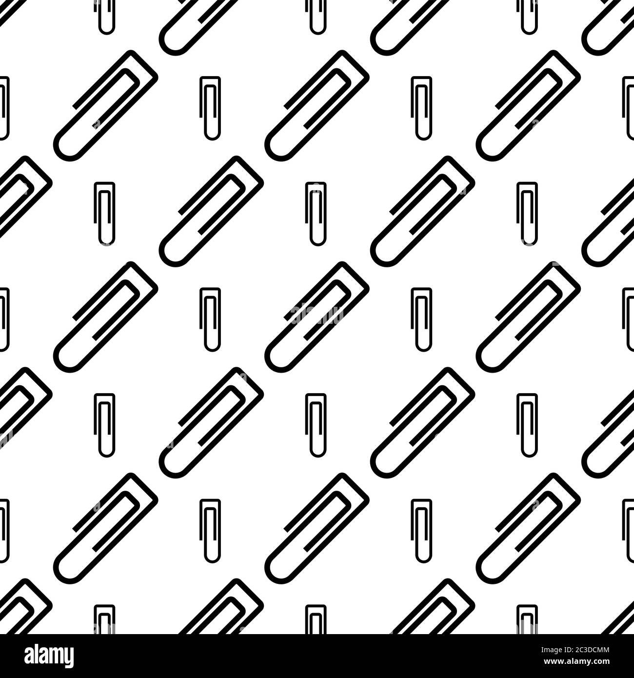Paper Clip Icon Seamless Pattern Vector Art Illustration Stock Vector ...