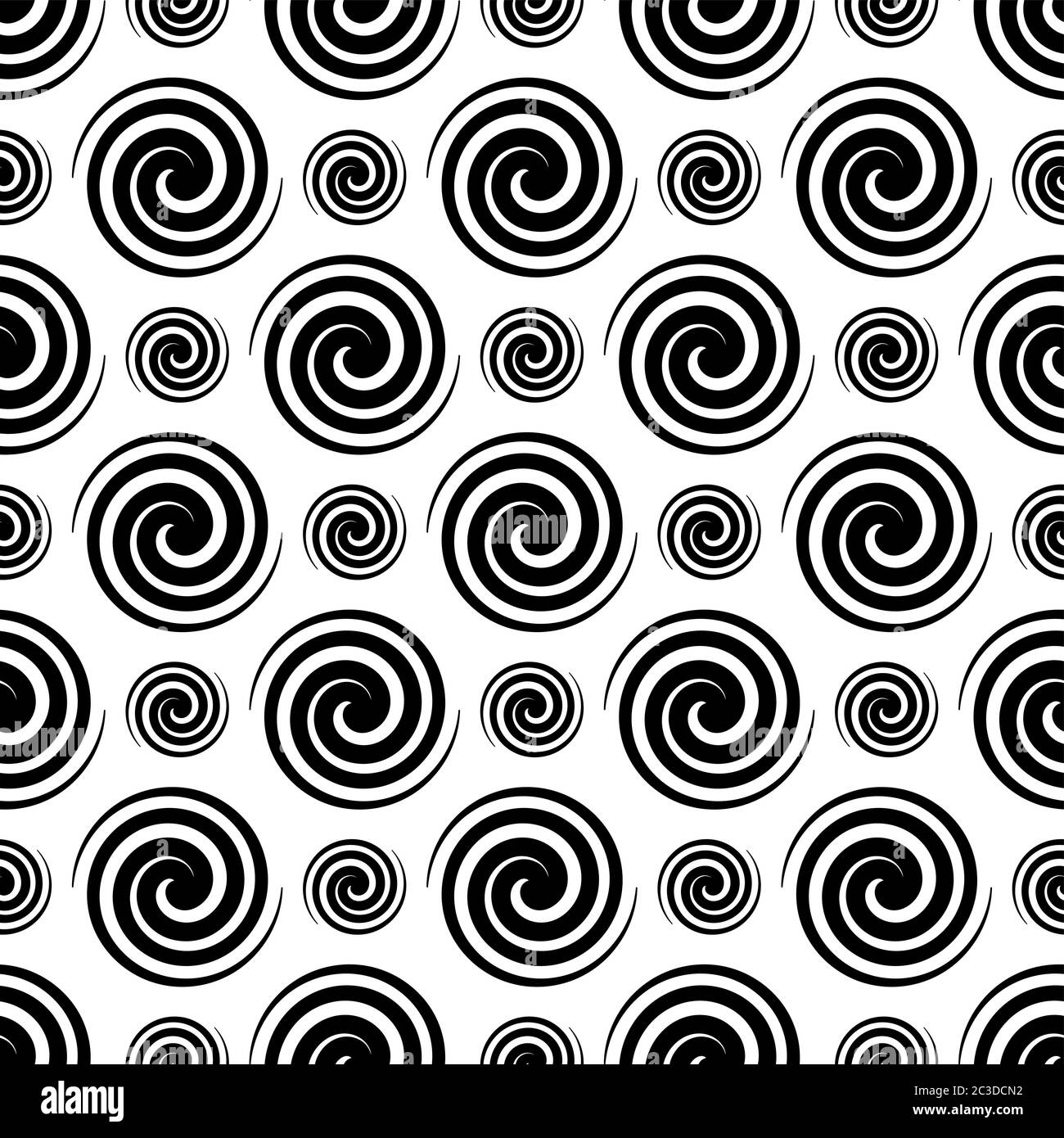 Spiral Design Seamless Pattern, Spiral Vector Art Illustration Stock ...