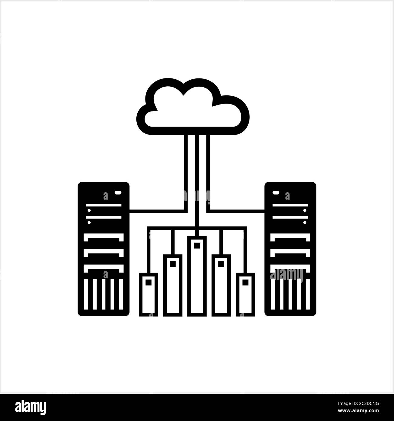 Cloud Server Icon Vector Art Illustration Stock Vector Image & Art - Alamy