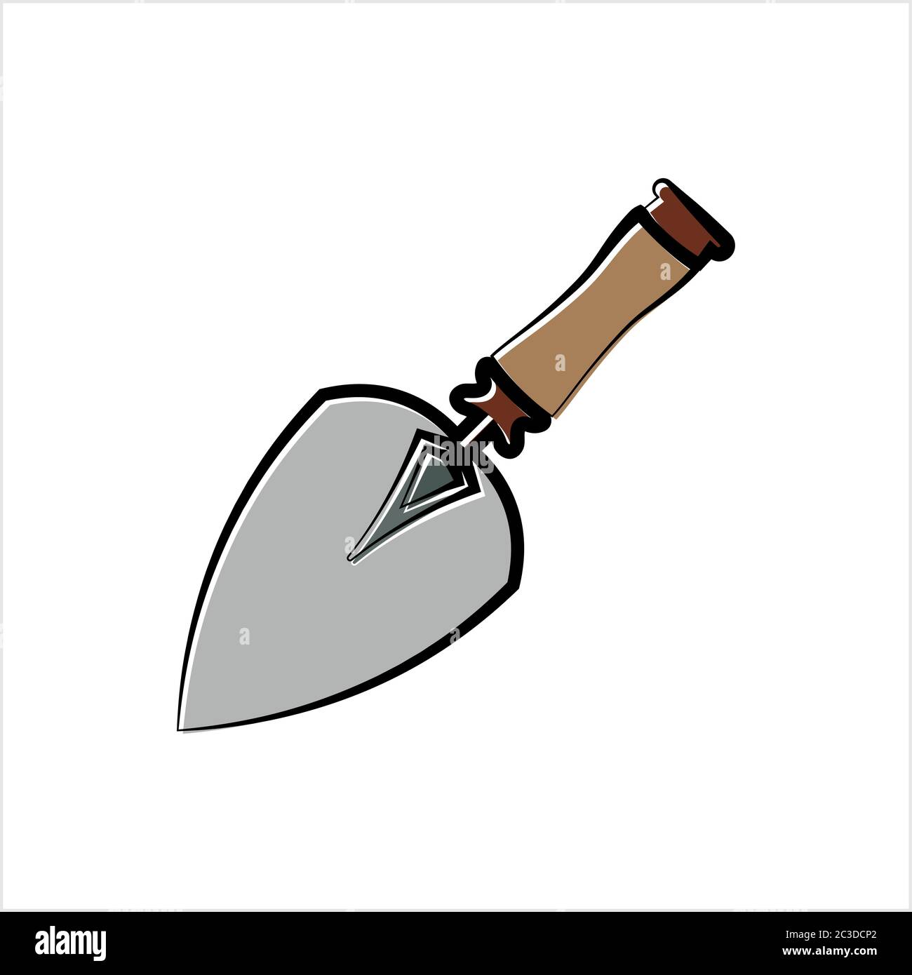 Trowel Icon, Trowel Vector Art Illustration Stock Vector Image & Art ...