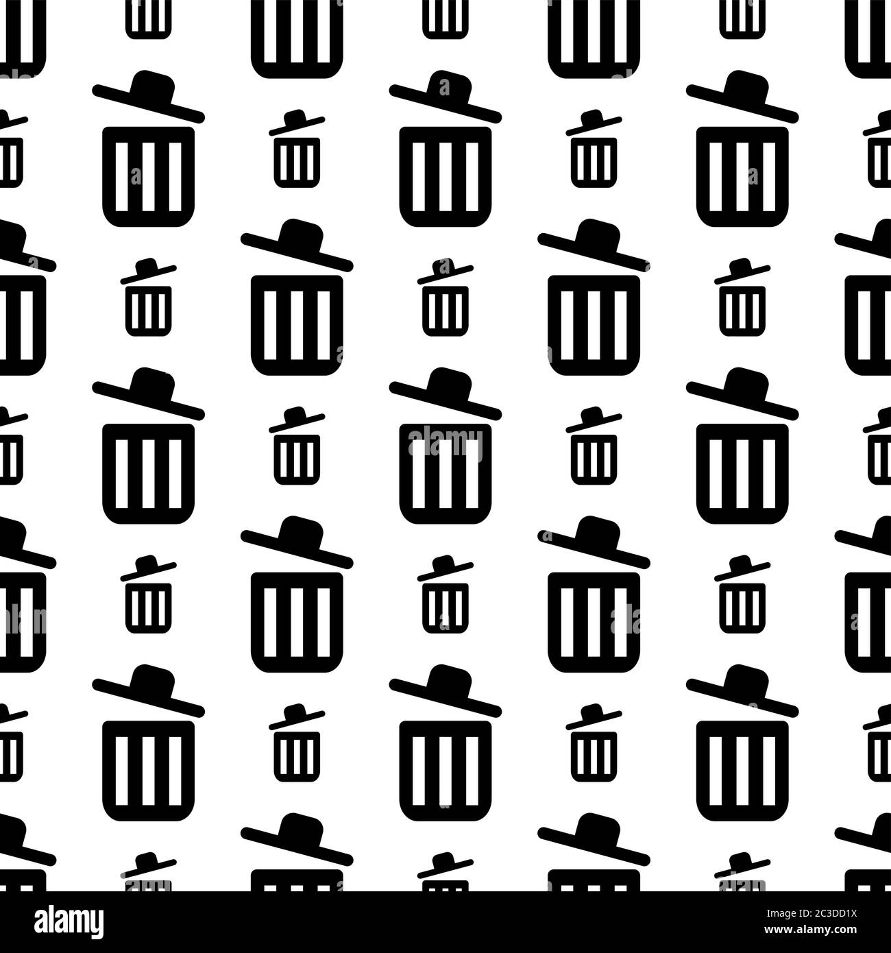 Bin trash garbage pattern Black and White Stock Photos & Images - Alamy