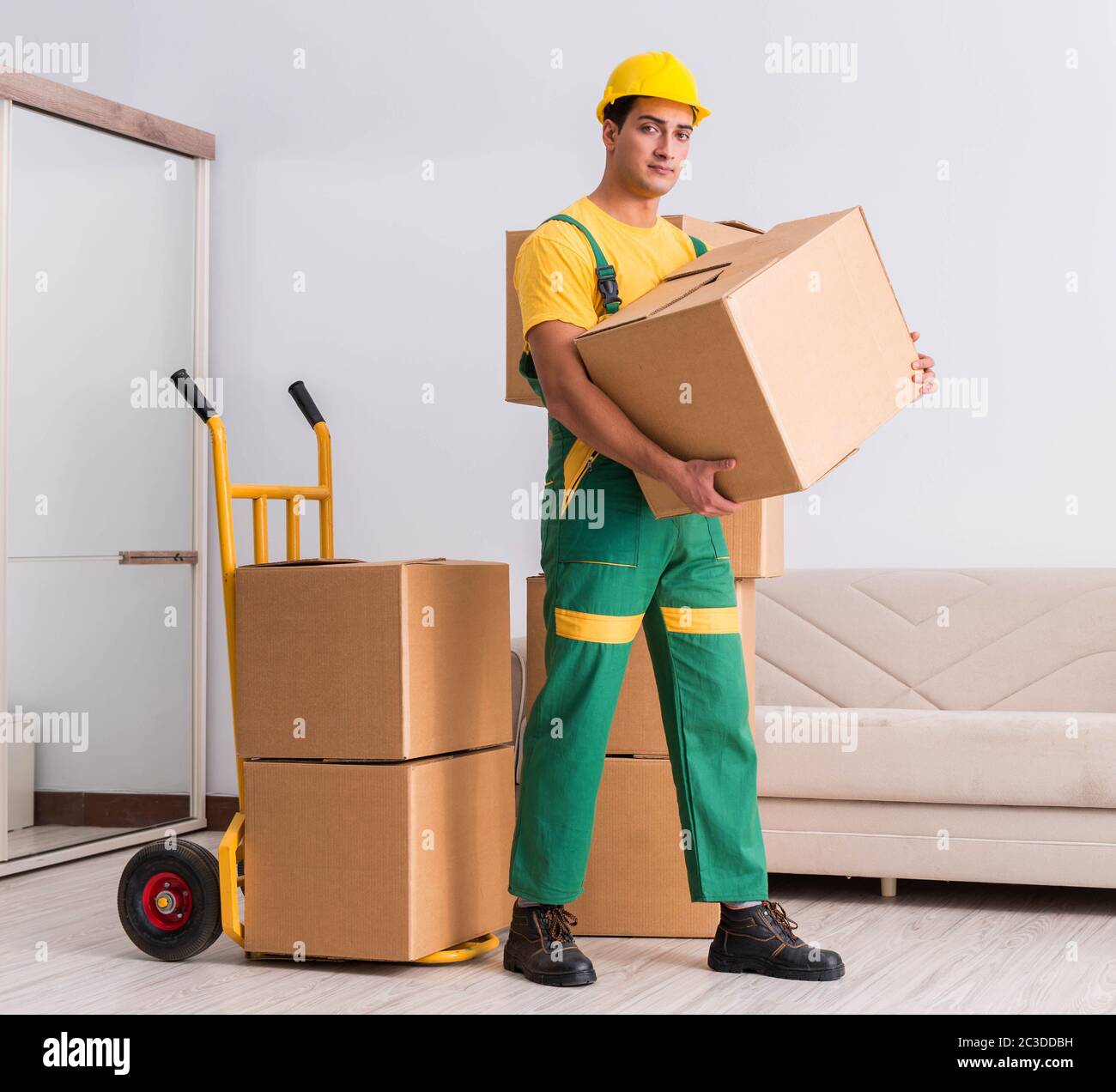 Moving house boxes dolly hi-res stock photography and images - Alamy