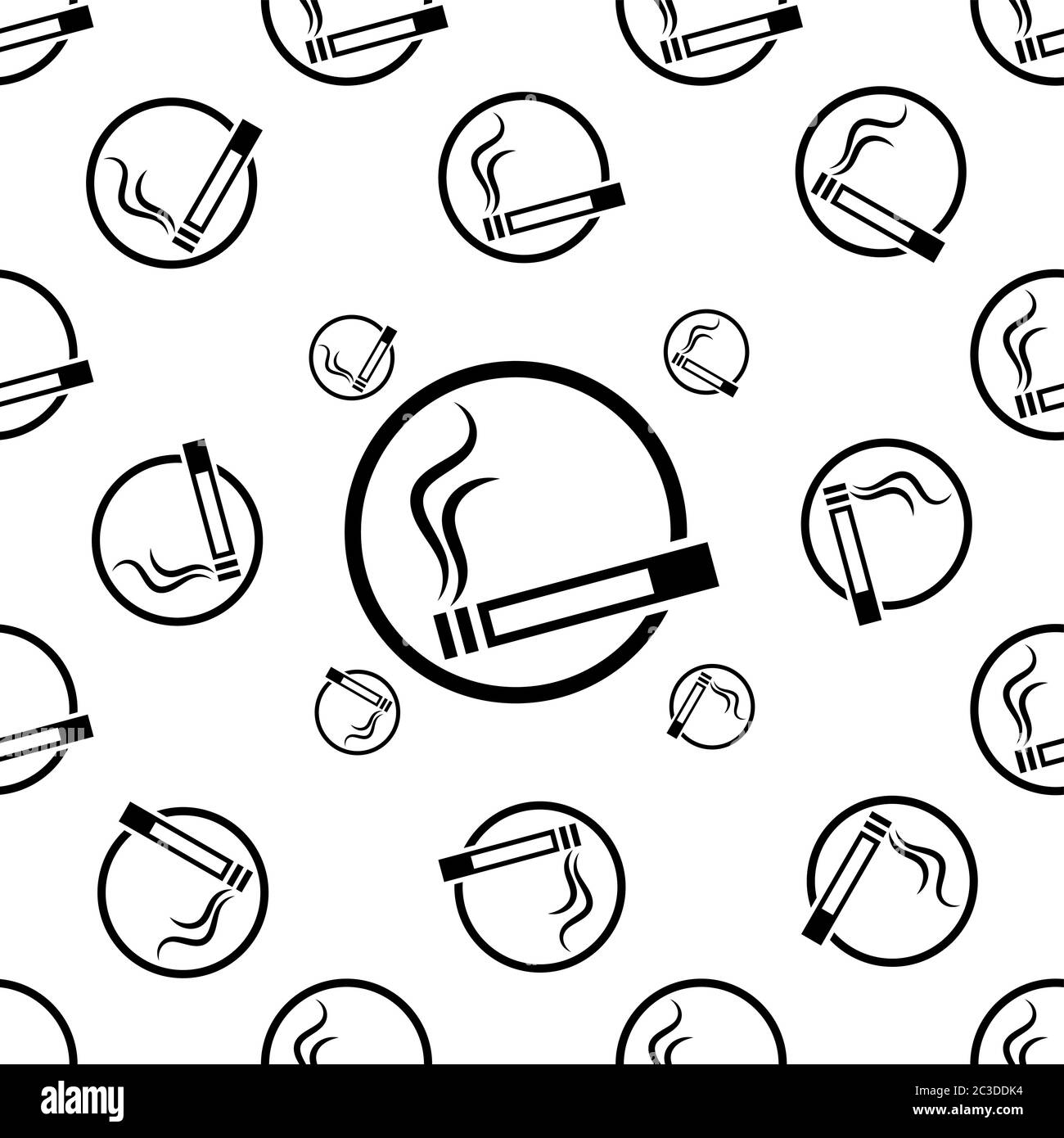 Cigarette Icon Seamless Pattern, Cigarette Vector Art Illustration ...
