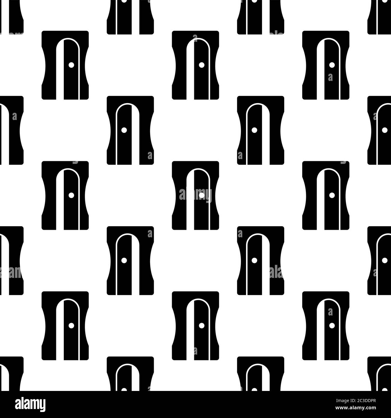 Pencil Sharpener Icon Seamless Pattern, Sharpener Vector Art ...