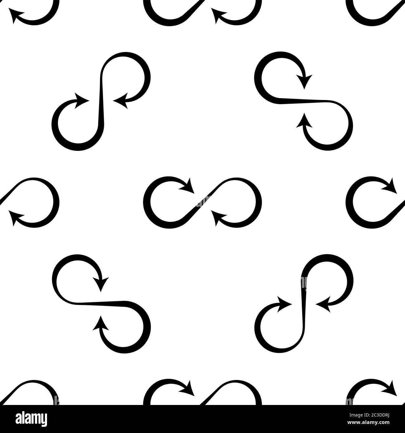Infinity Sign Icon Seamless Pattern Vector Art Illustration Stock ...