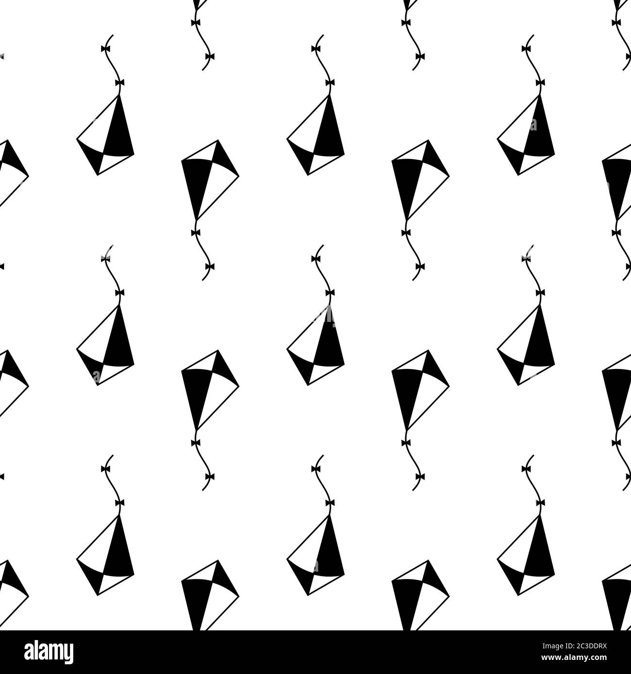 Kite Icon Seamless Pattern Vector Art Illustration Stock Vector Image ...