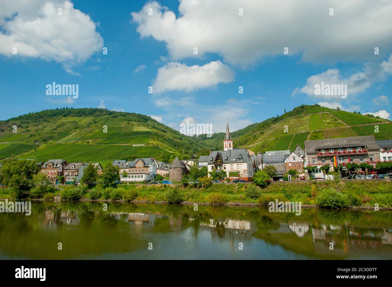 View of the small village of Ediger on the Mosel River in Germany Stock ...