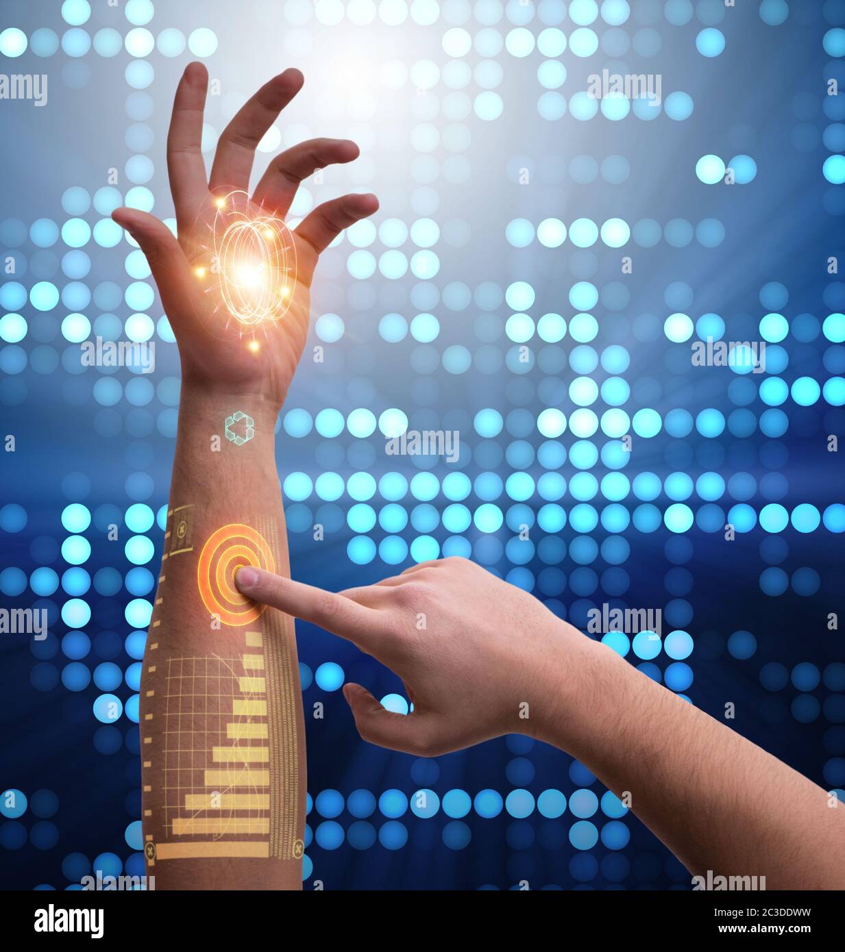 Human robotic hand in futuristic concept Stock Photo - Alamy