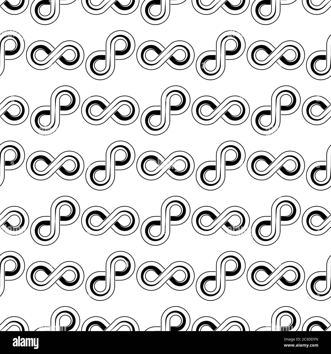Infinity Sign Icon Seamless Pattern Vector Art Illustration Stock ...