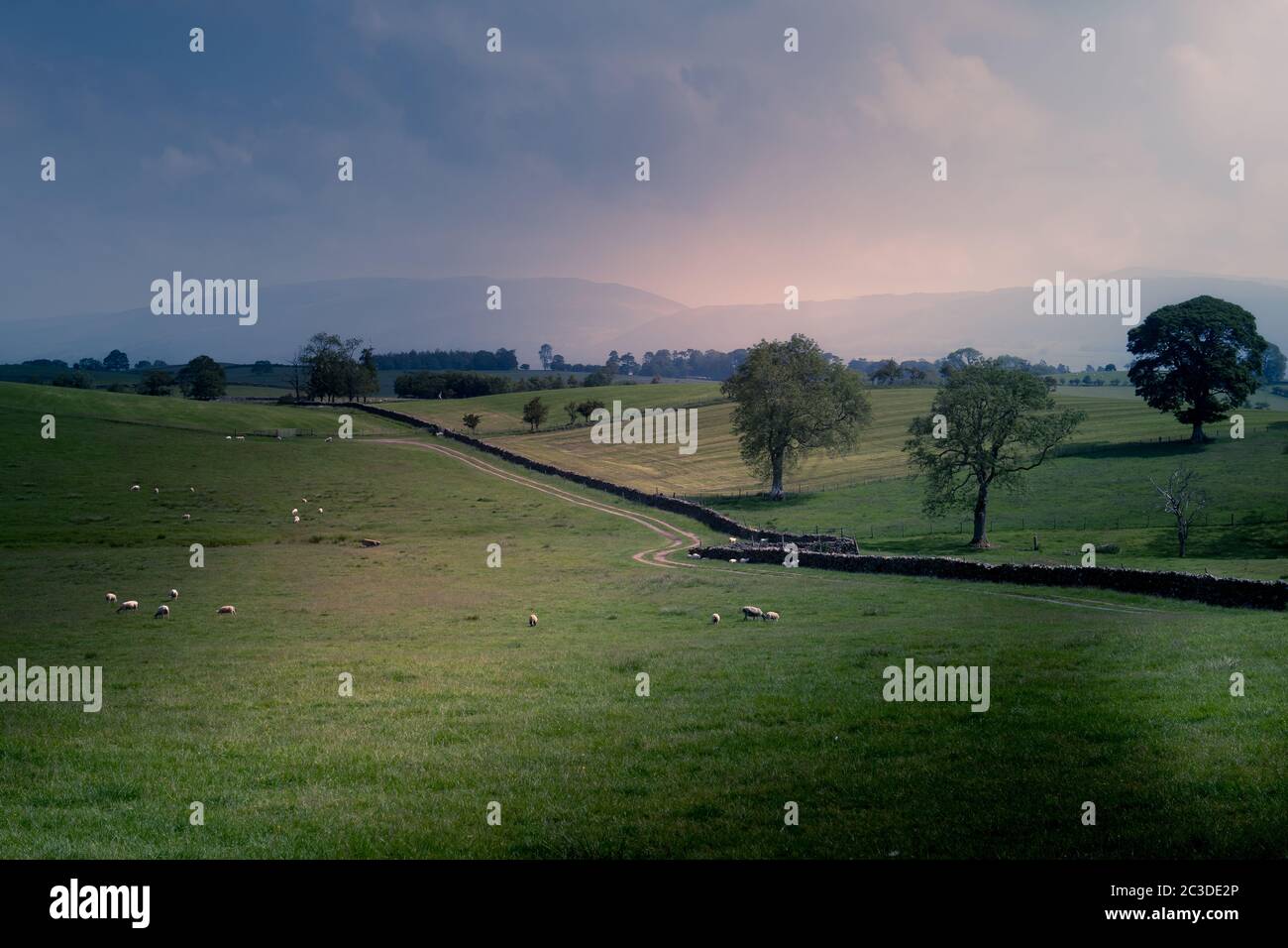 Northwest English countryside between the rain showers UK Stock Photo ...