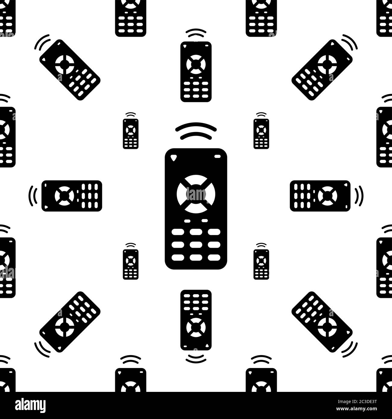 Remote Icon Seamless Pattern, Remote Vector Art Illustration Stock ...