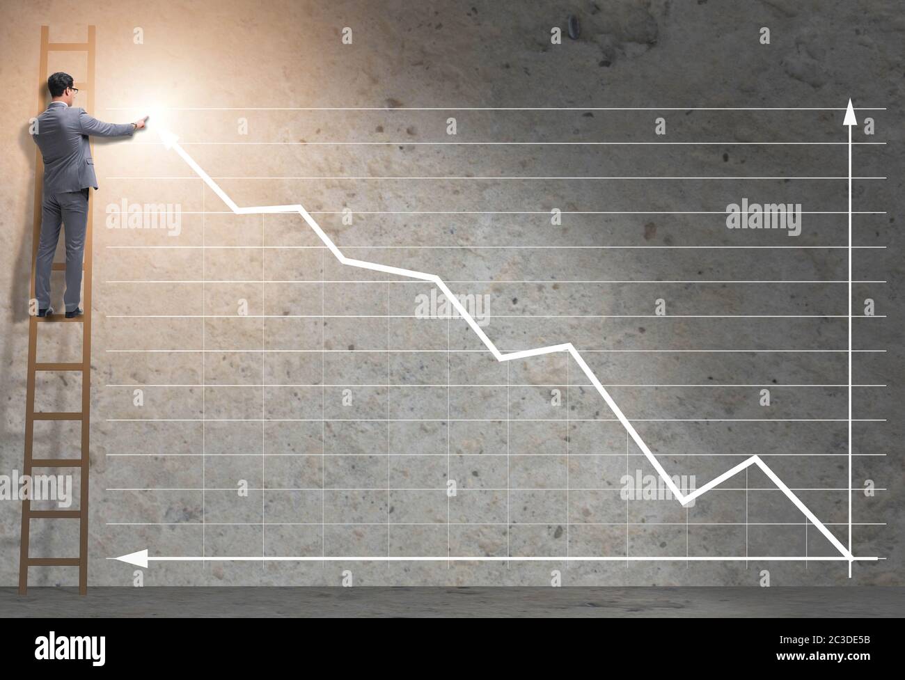 Young businessman facilitating economic growth concept Stock Photo - Alamy