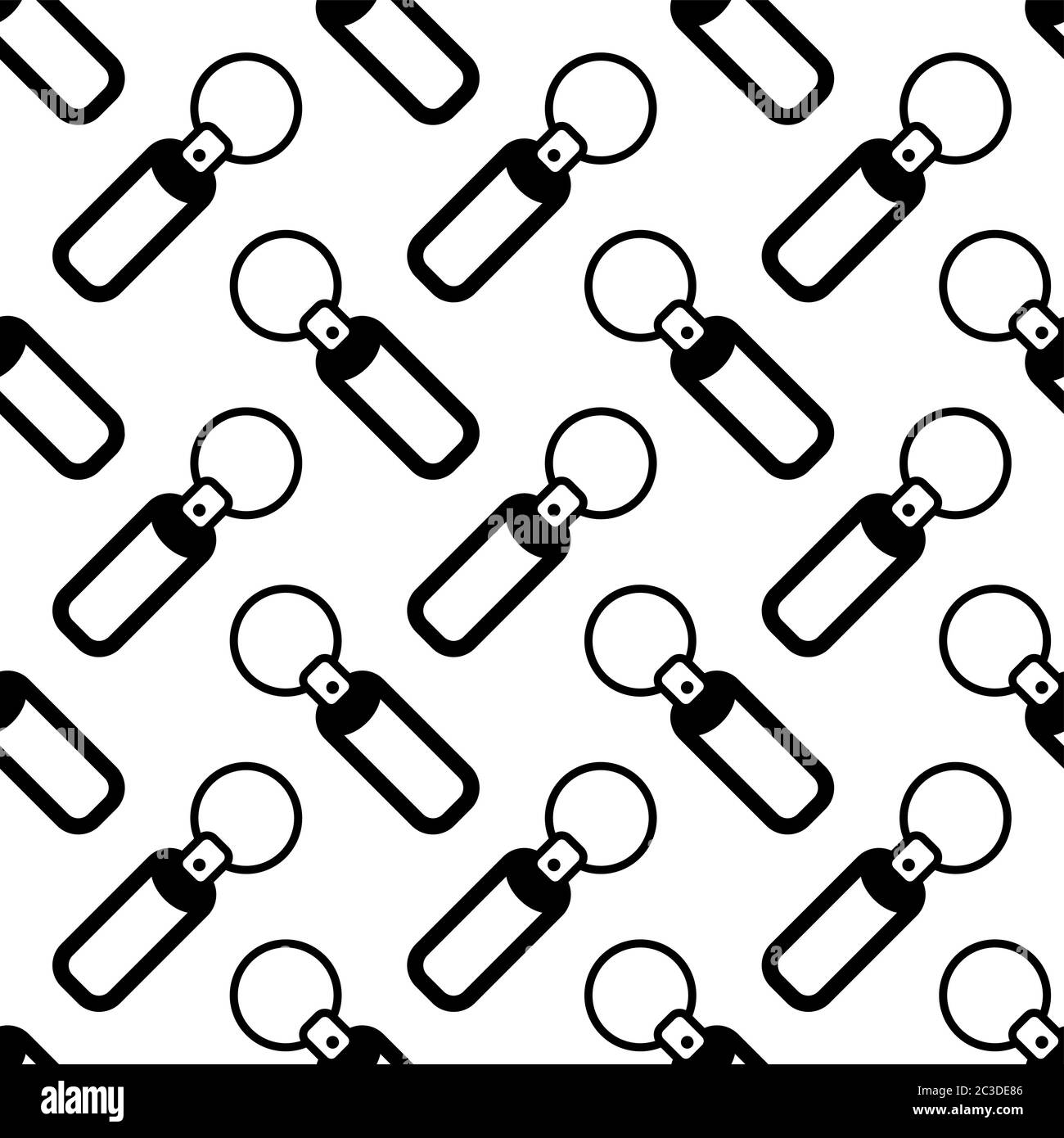Key Chain Seamless Pattern, Key Ring Vector Art Illustration Stock ...