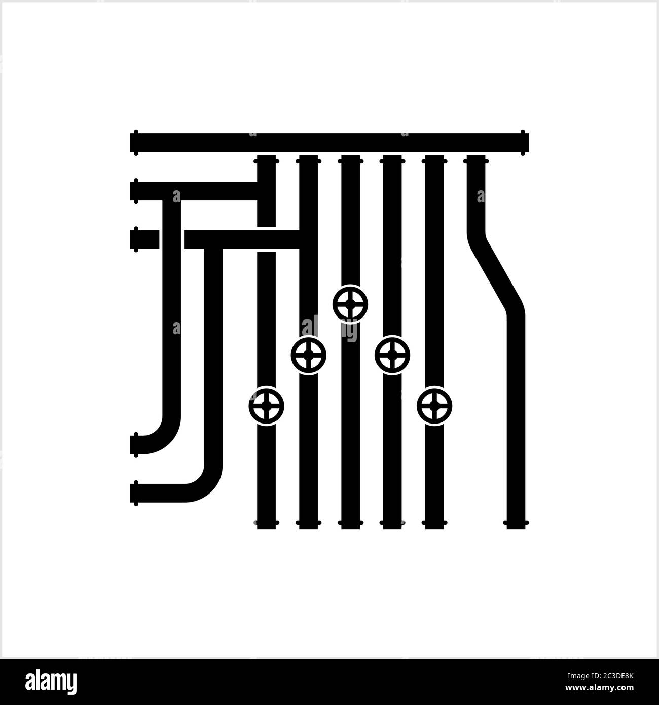 Pipe Icon, Pipe Fitting Icon, Water, Gas, Oil Pipeline, Plumbing Work ...