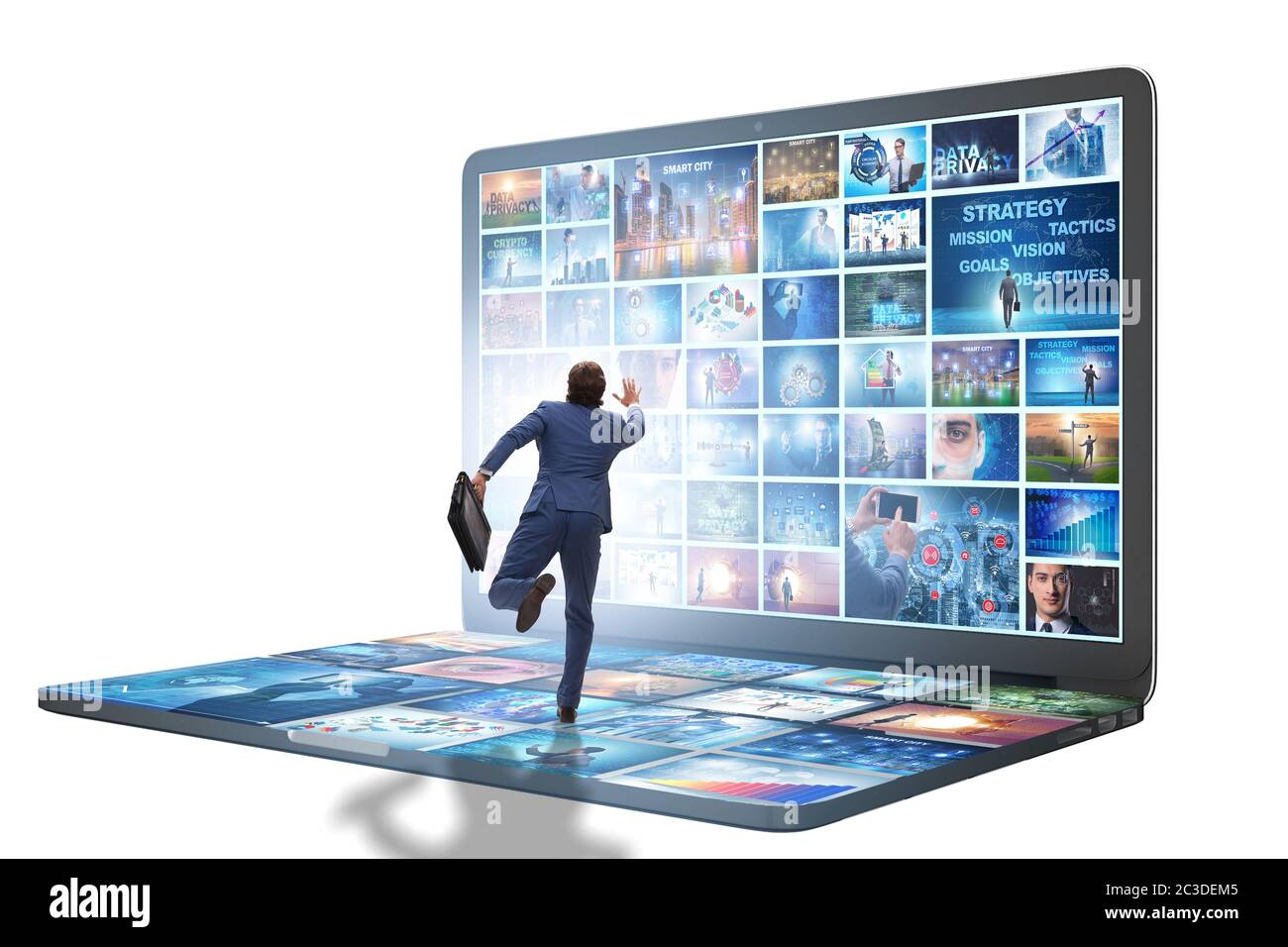 Many different images in video streaming concept Stock Photo - Alamy