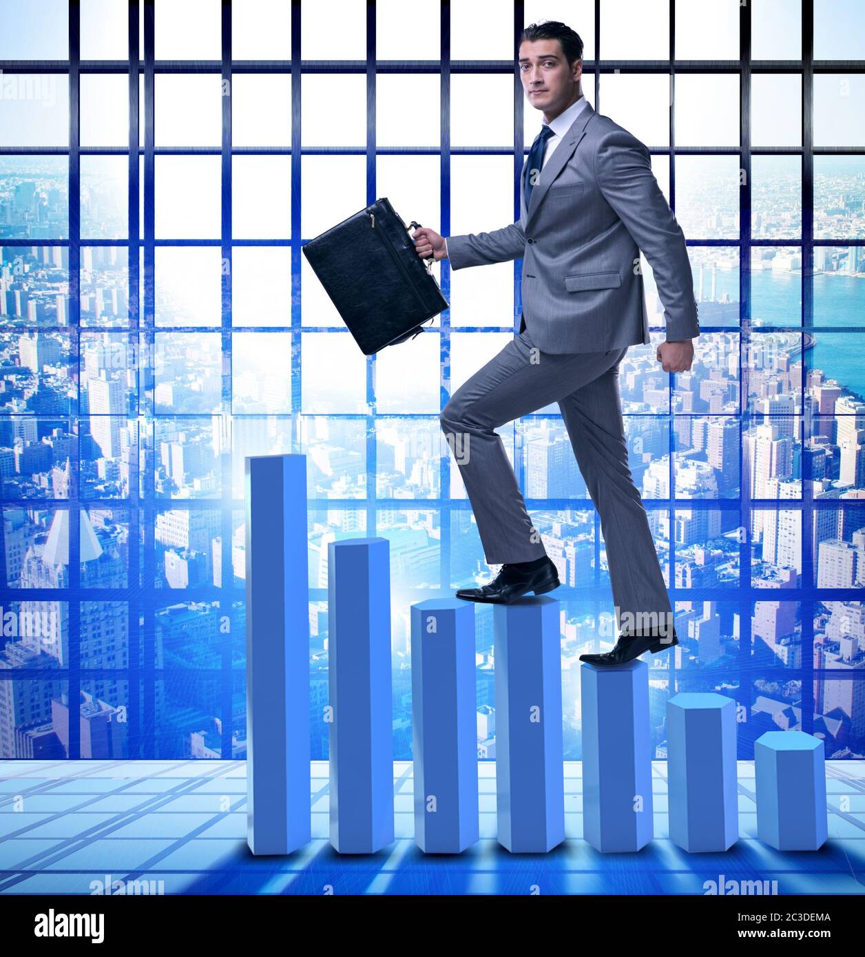 Man Climbing Bar Chart High Resolution Stock Photography and Images - Alamy