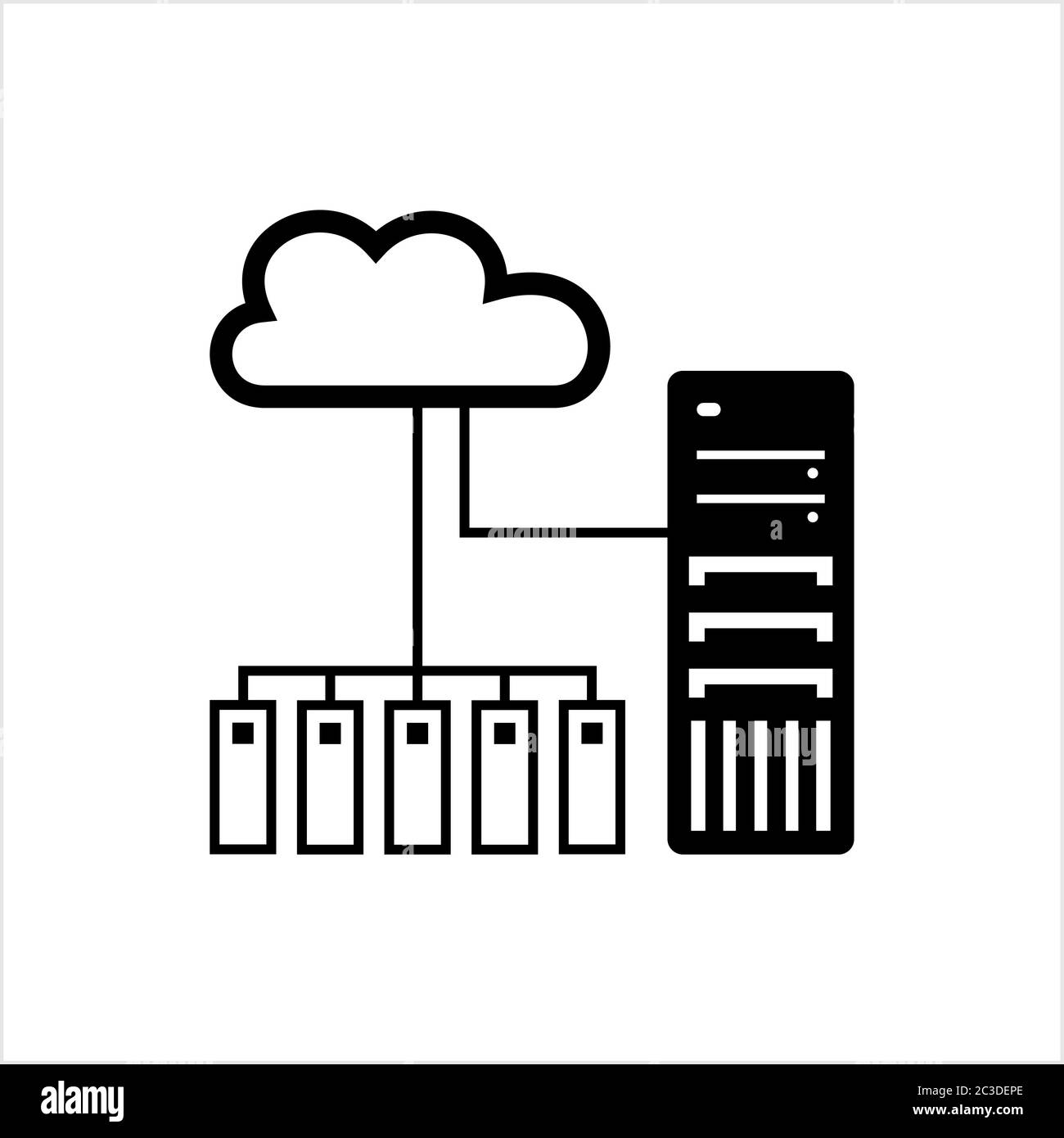 Cloud Server Icon Vector Art Illustration Stock Vector Image & Art - Alamy