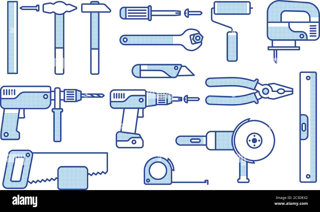 Working tools set Stock Vector Image & Art - Alamy