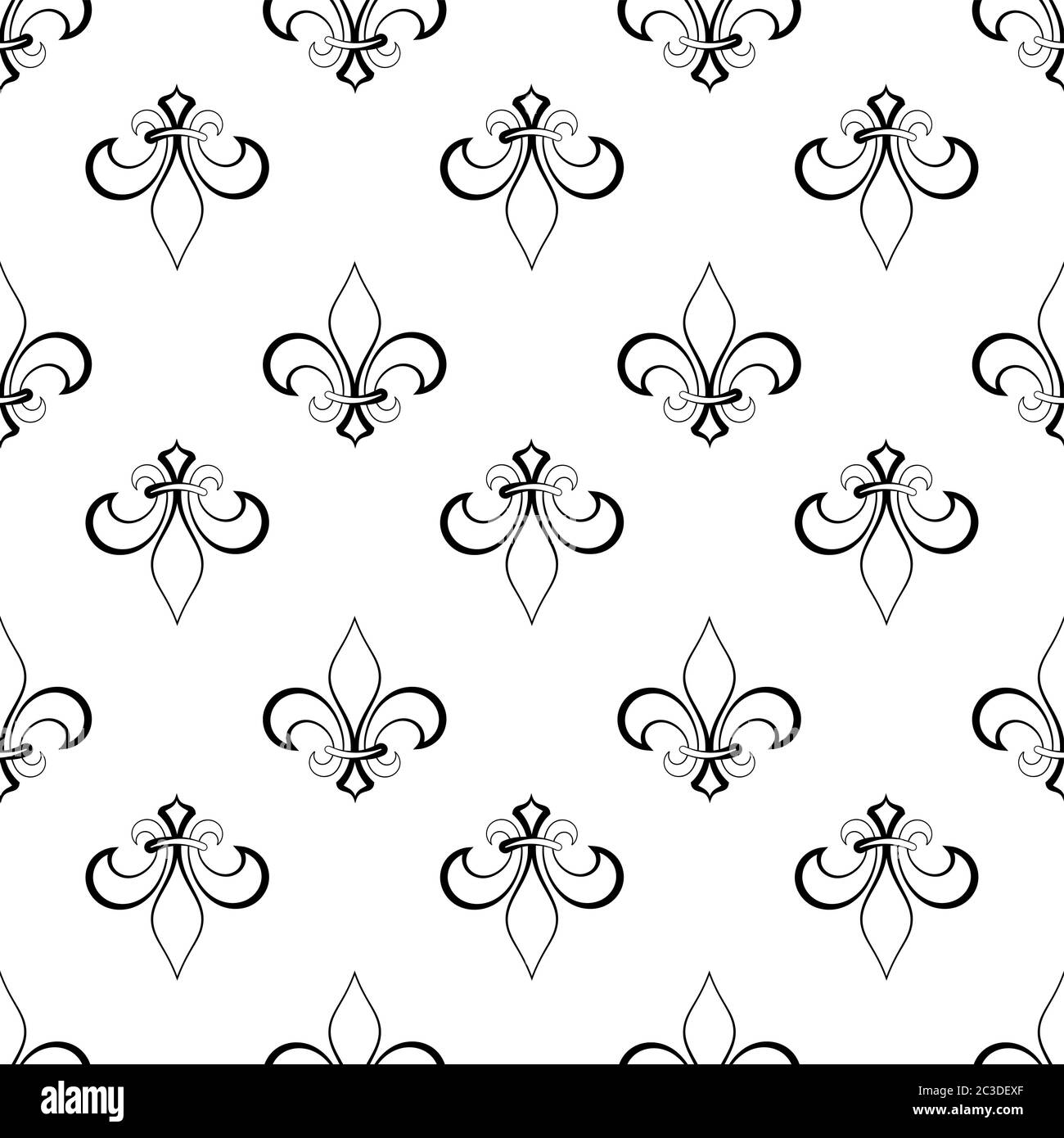 Fleur De Lis Seamless Pattern, Fleur-De-Lys Or Flower-De-Luce, The ...