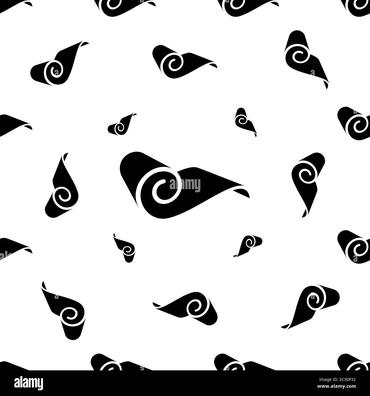 Roll Icon Seamless Pattern, Mat, Rug, Carpet Or Paper Roll Icon Of ...