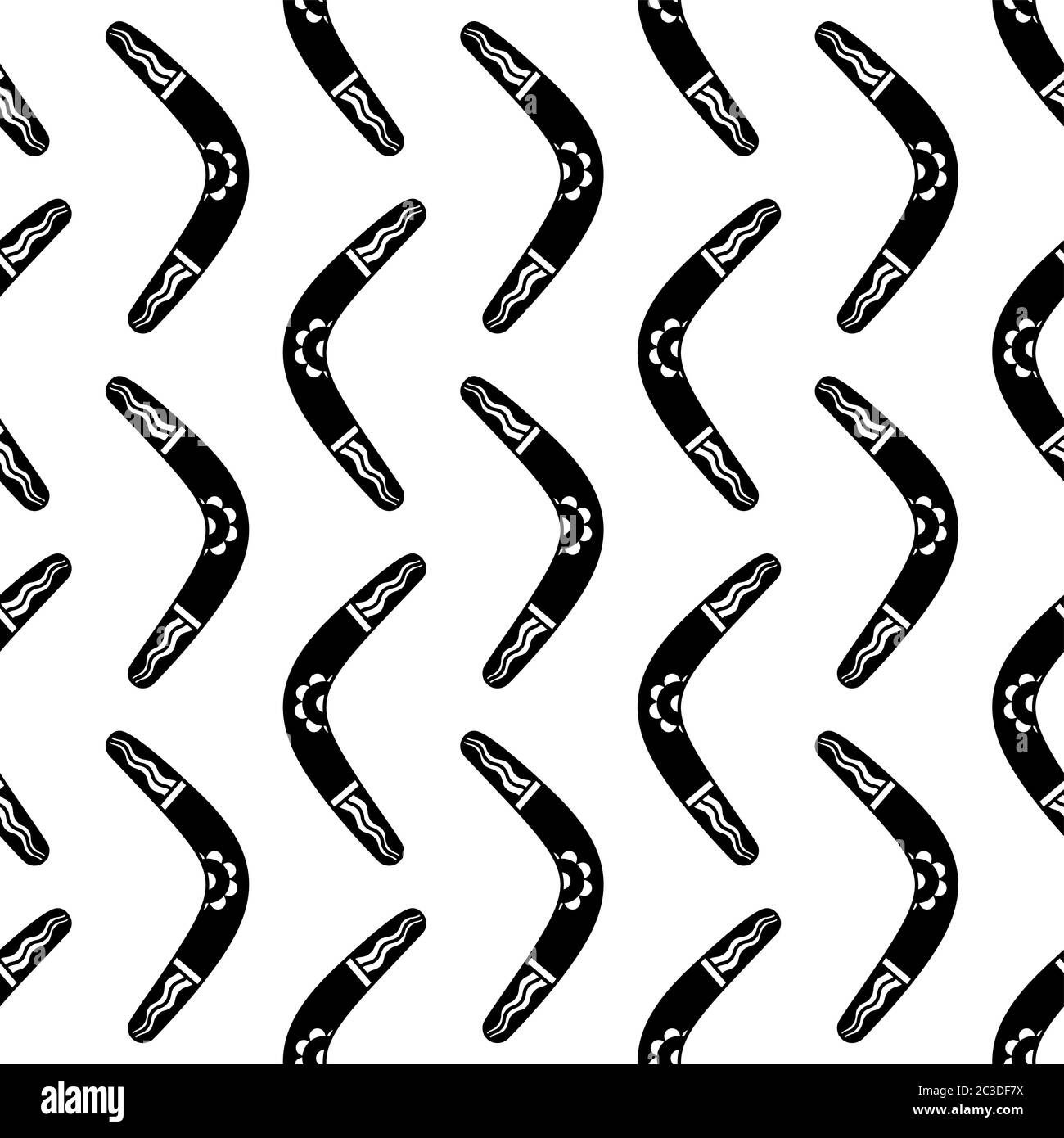 Boomerang Icon Seamless Pattern, Boomerang Vector Art Illustration ...