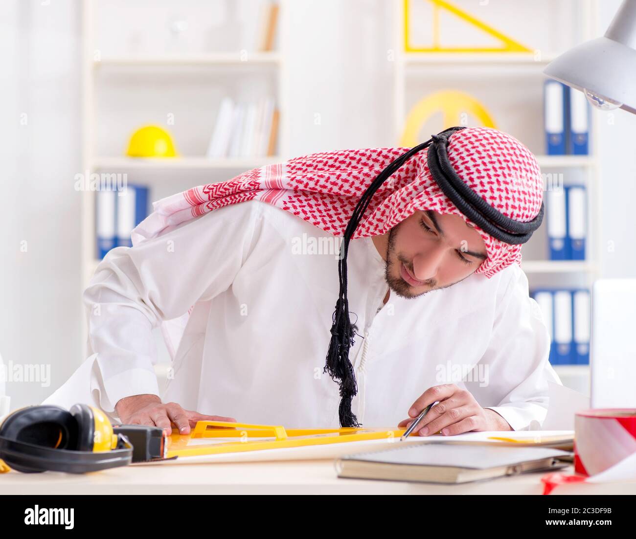 Arab engineer working on new project Stock Photo - Alamy
